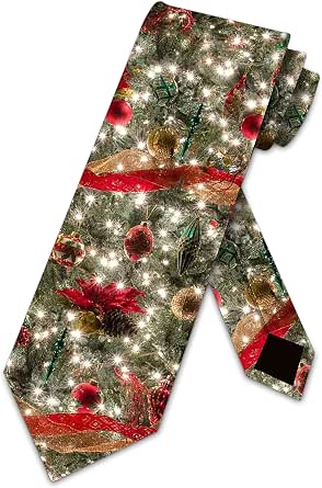 Amazon.com: Three Rooker Christmas Ties Mens Christmas Tree Neckties ...