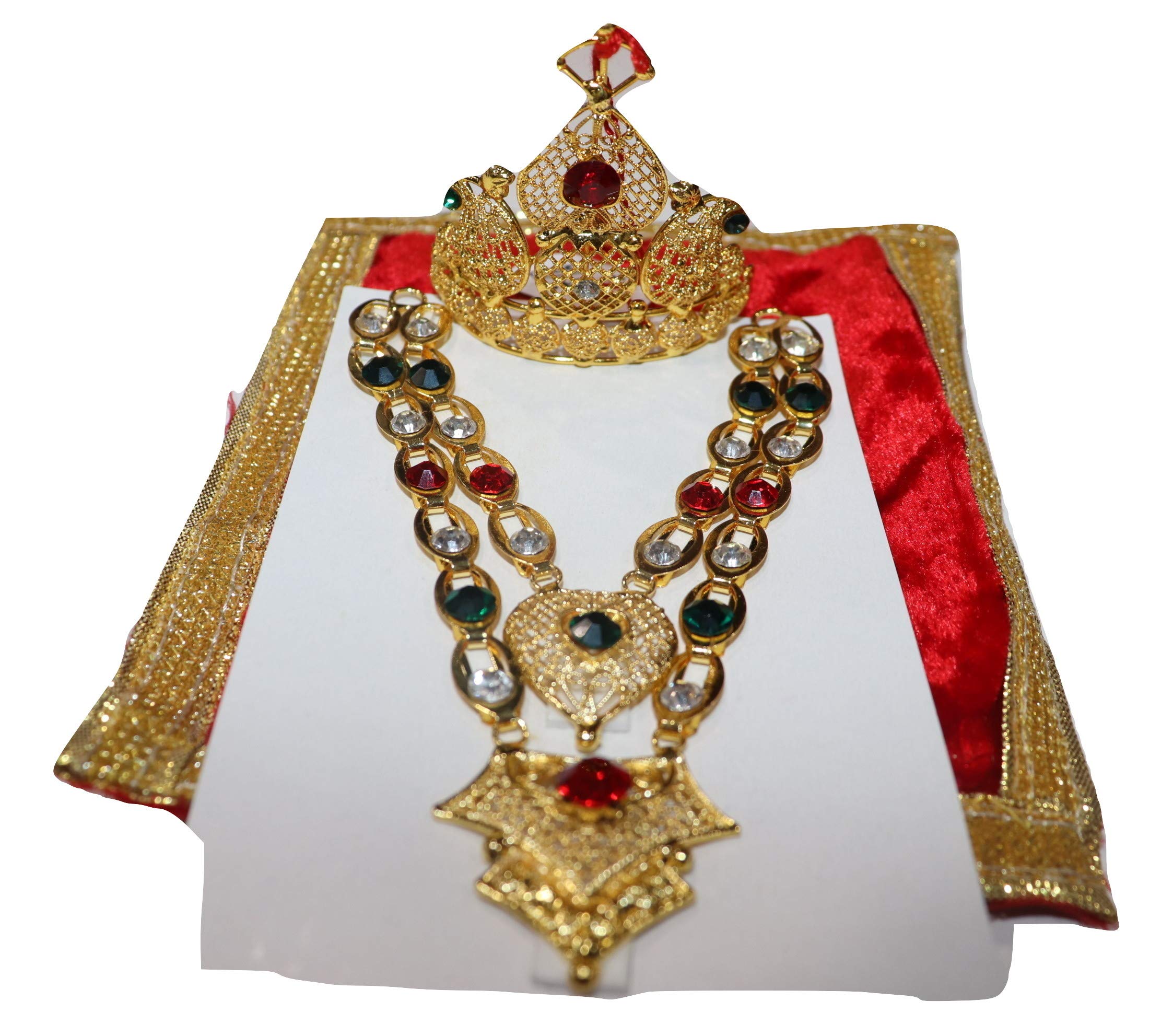 Reliable Matarani Ganesh Krishna Radha Rani Shringar Set With Free ...