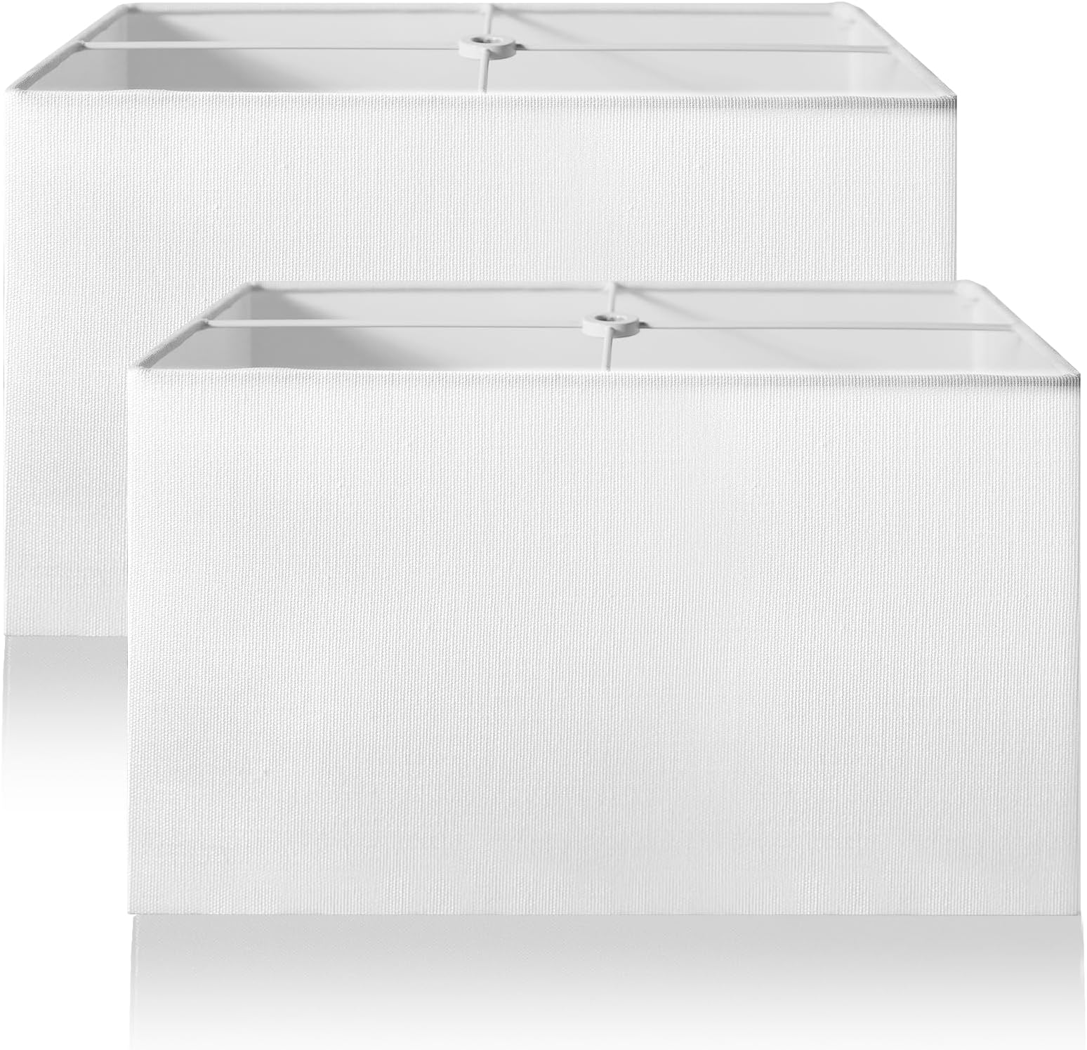 White Medium Rectangular Hardback Lamp Shade 16" Wide x 8" Deep x 10 ...