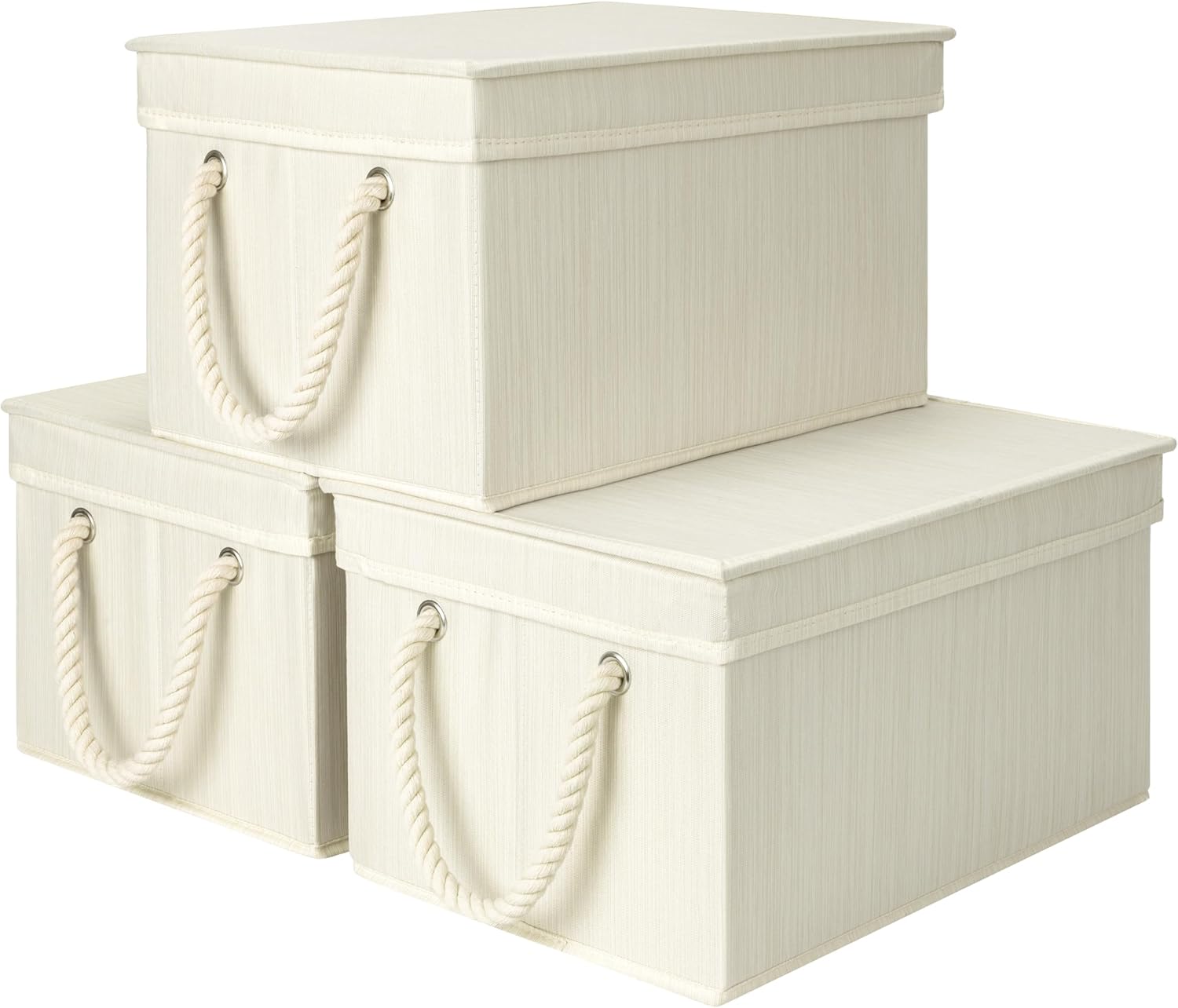 StorageWorks Storage Bins with Lids, Decorative Storage Boxes with Lids ...