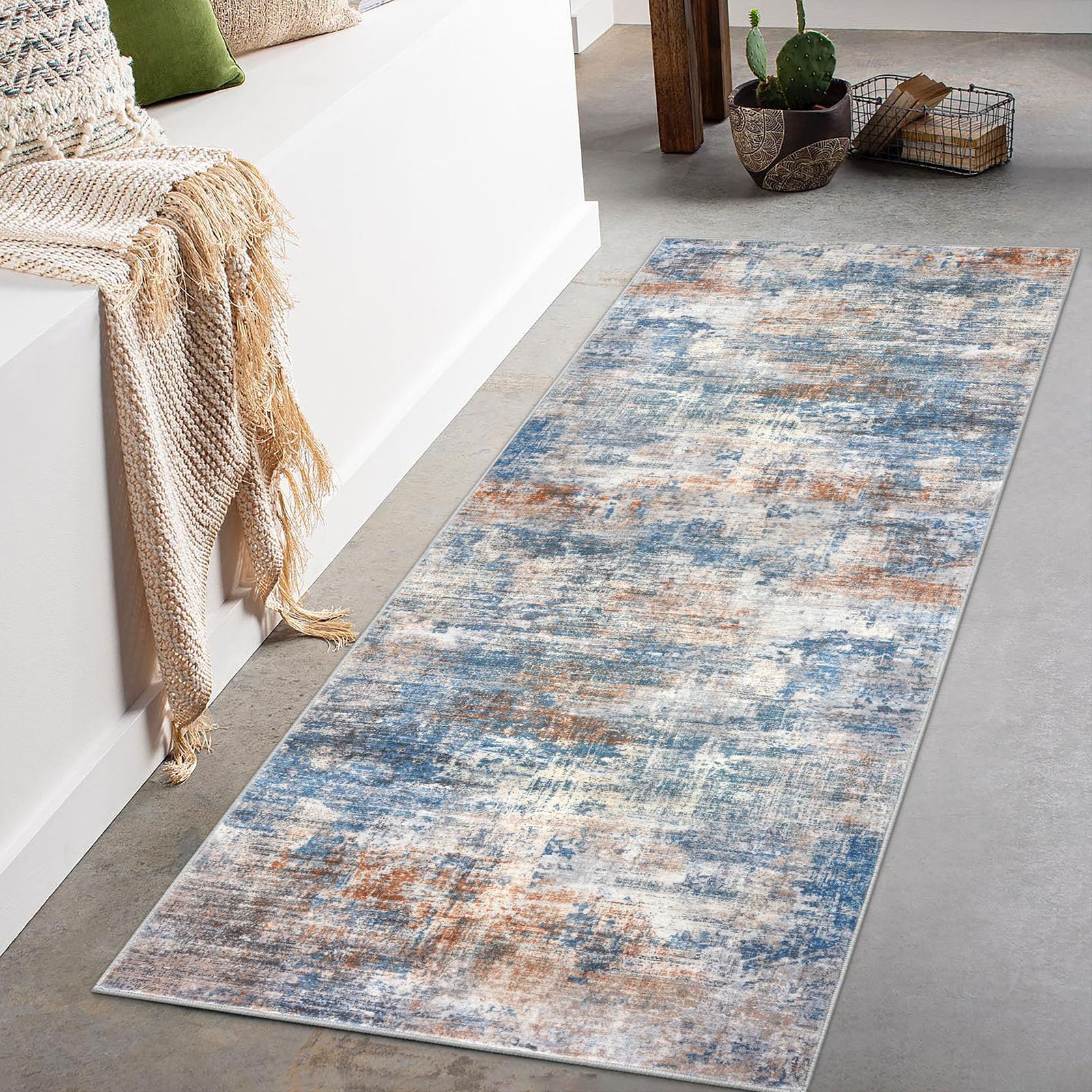 Amazon.com: IOHOUZE Abstract Runner Rug 2x5 Ft Washable Runners for ...