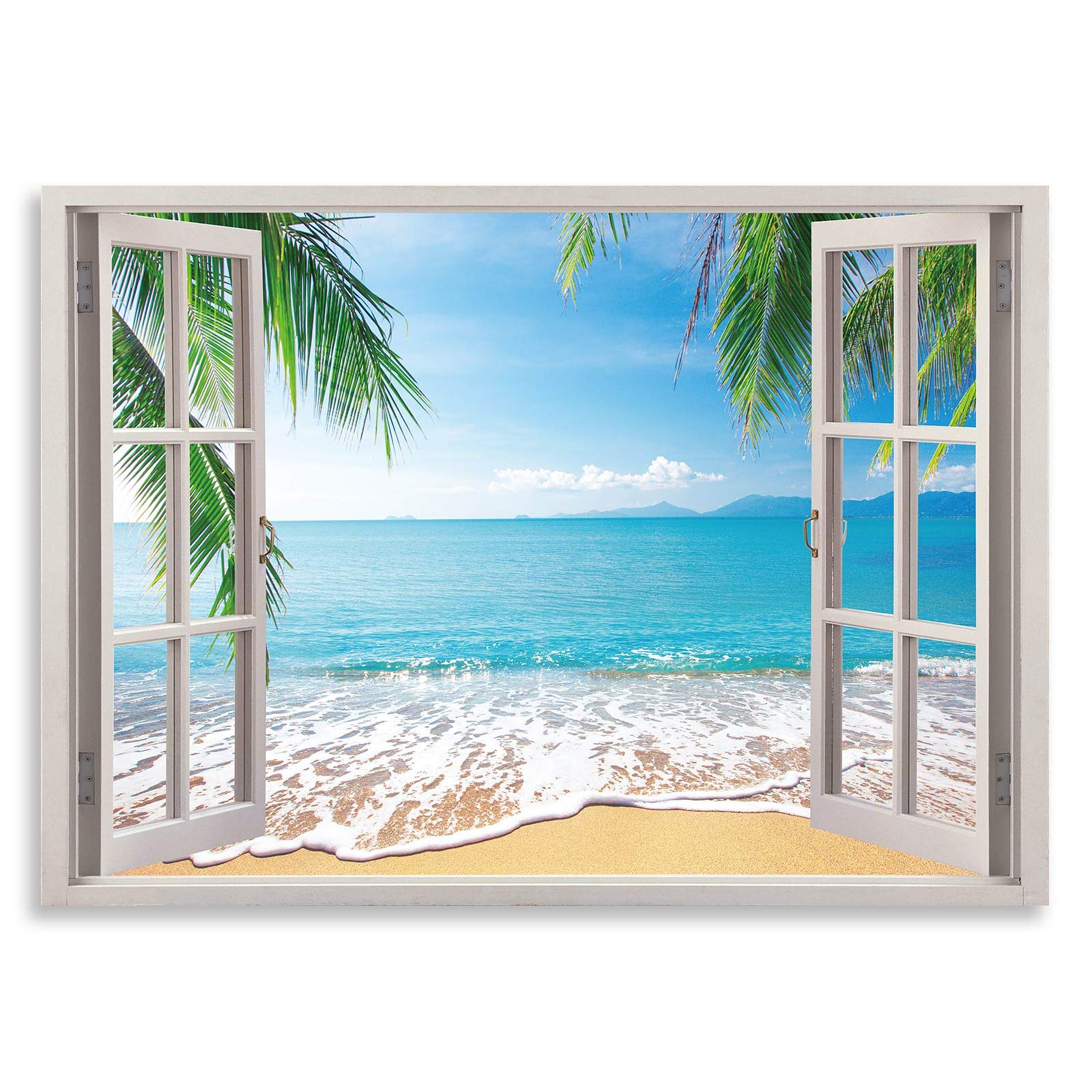 Buy Seasonwood 7x5ft Summer Tropical Beach Window Sill Backdrop Seaside ...