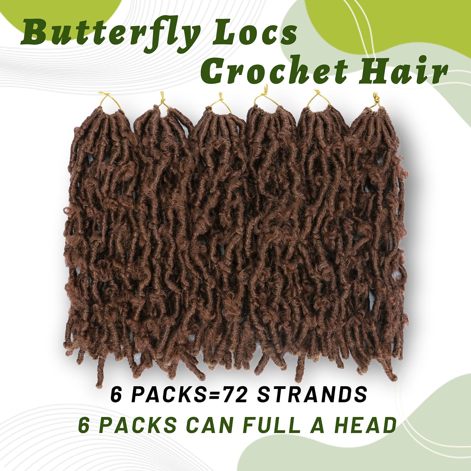 Snapklik.com : 6 Packs Butterfly Locs Crochet Hair 12 Inch Pre-looped ...
