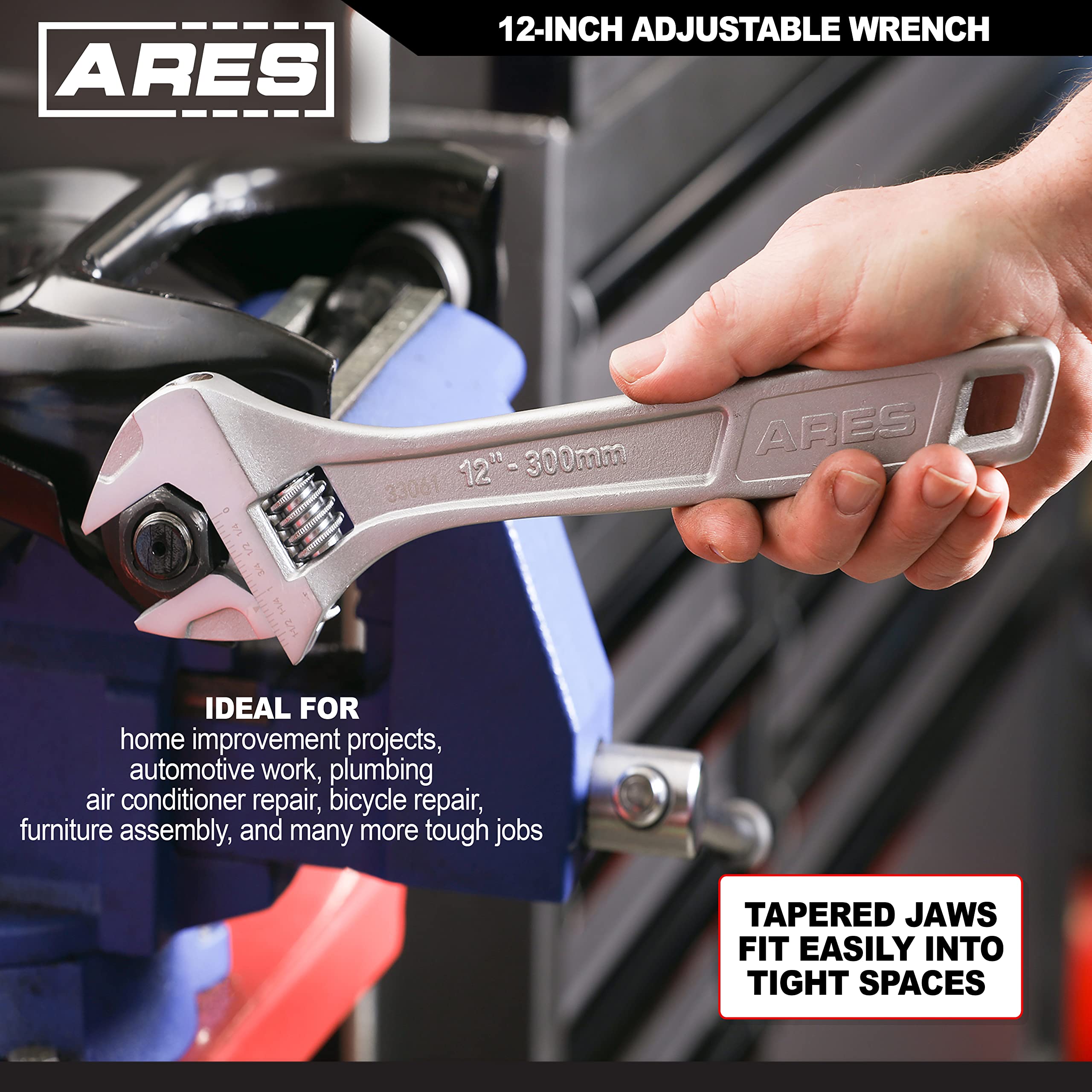 Snapklik.com : 33061 12-Inch Adjustable Wrench Drop Forged Chrome ...