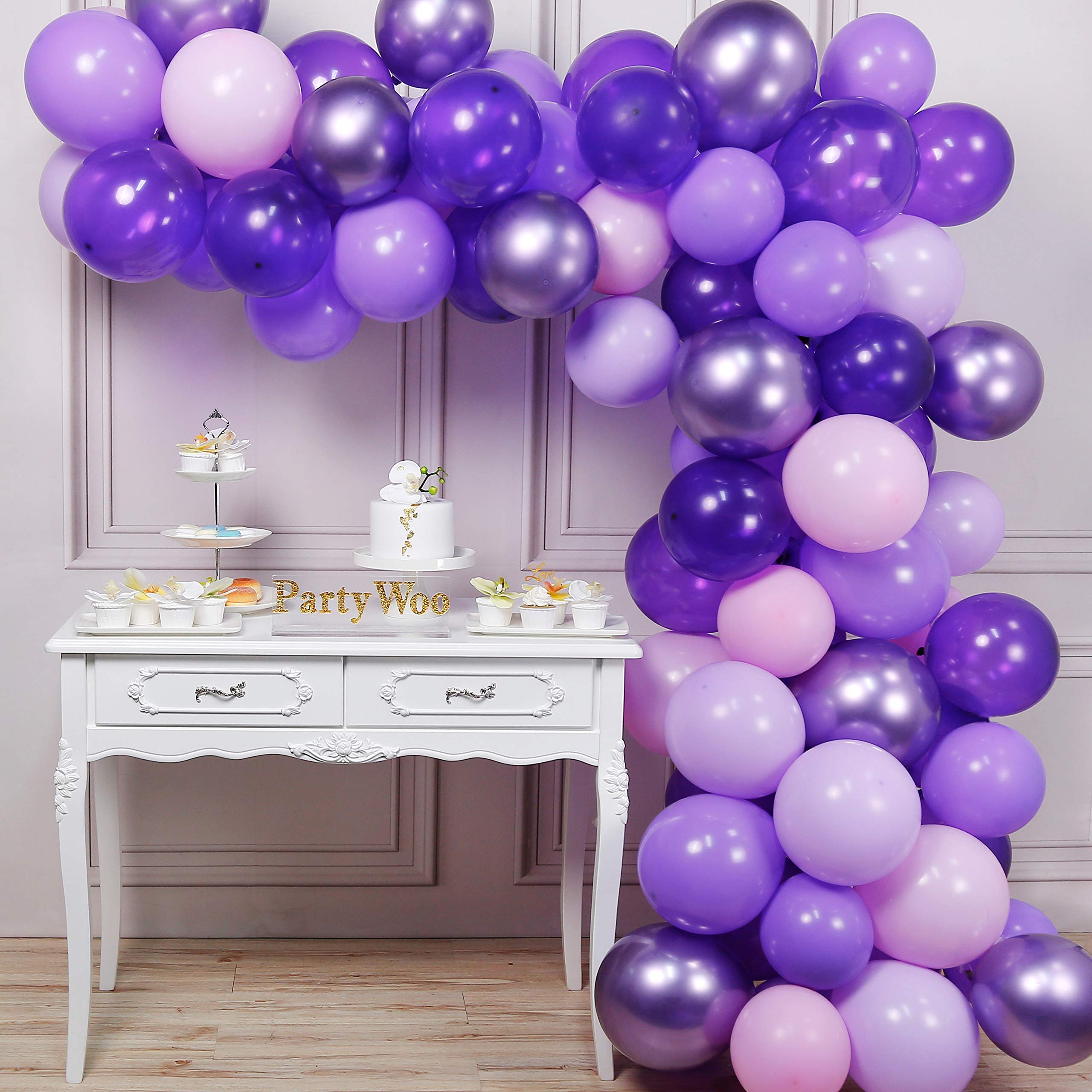 PartyWoo Globos morados, 70 piezas de globos morados p...B07MR91BYC ...