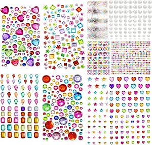 Amazon.com: 2774PCS Gem Stickers, Self Adhesive Gems for Crafts ...