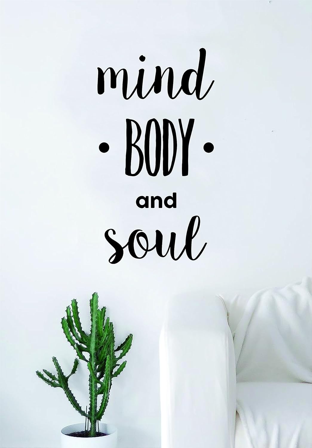 Boop Decals Mind Body and Soul Quote Wall Decal Sticker Room Art Vinyl ...
