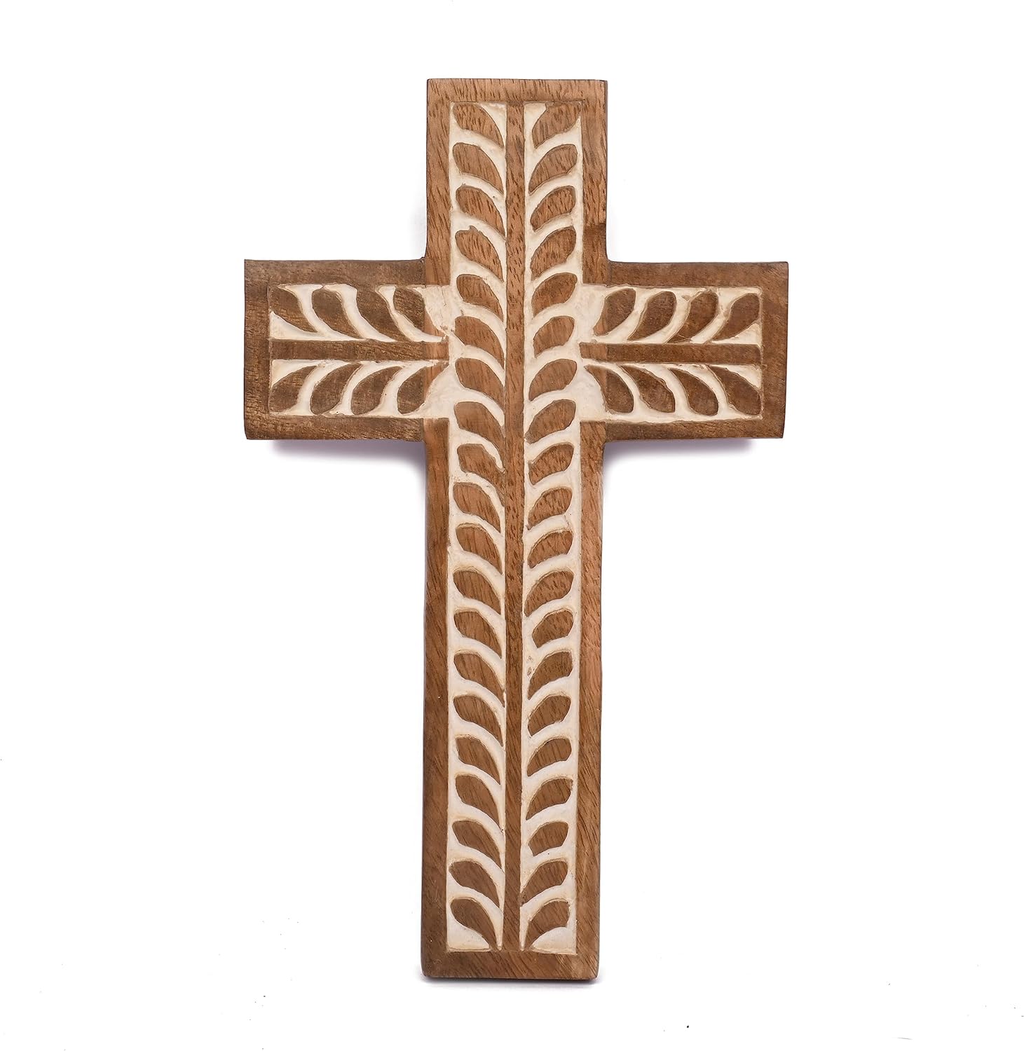 Amazon.com: NIRMAN Mango Wood Religious Catholic Cross Wall Hanging ...