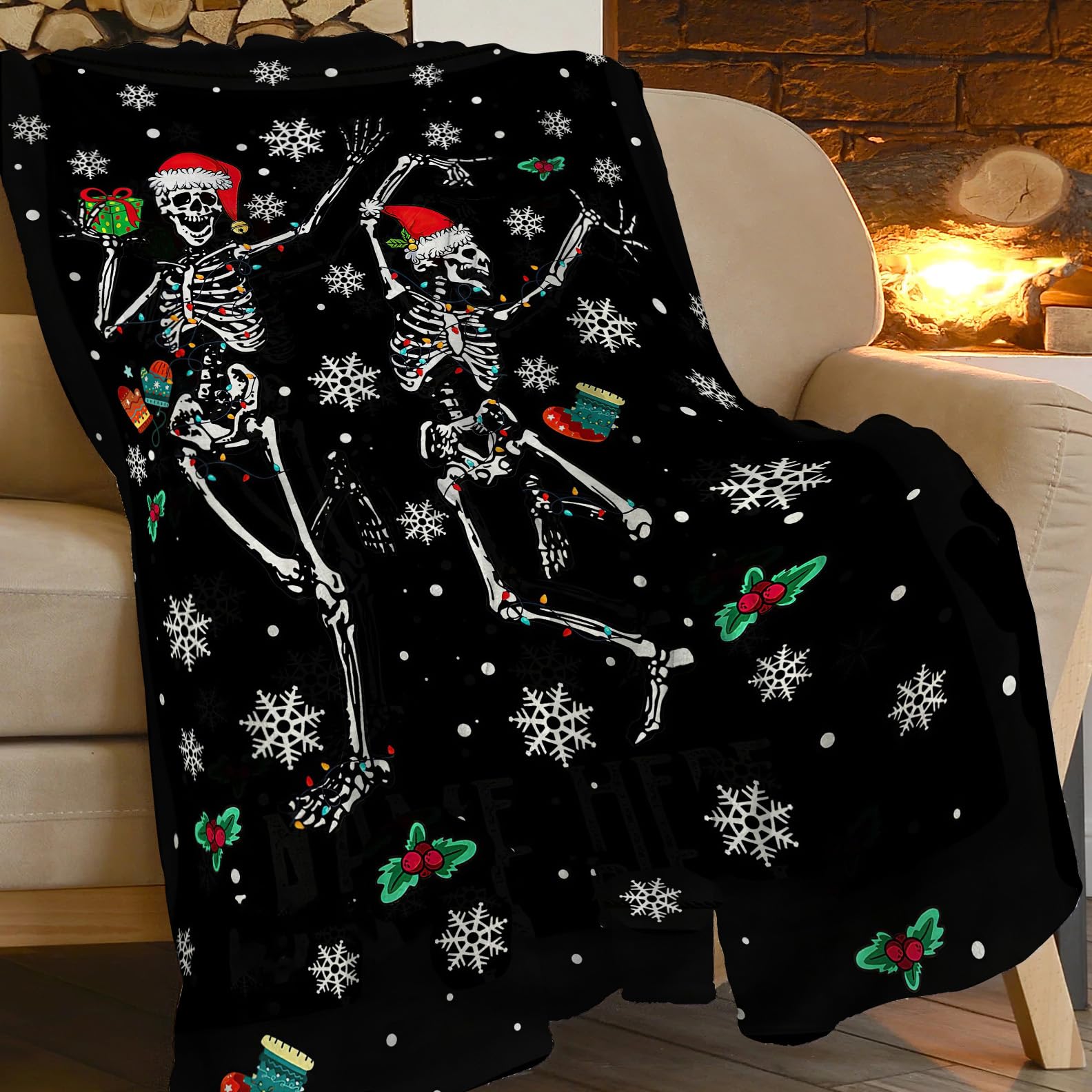 Amazon.com: Skeleton Skull Blanket Gothic Throw Blankets for Girls Boys ...