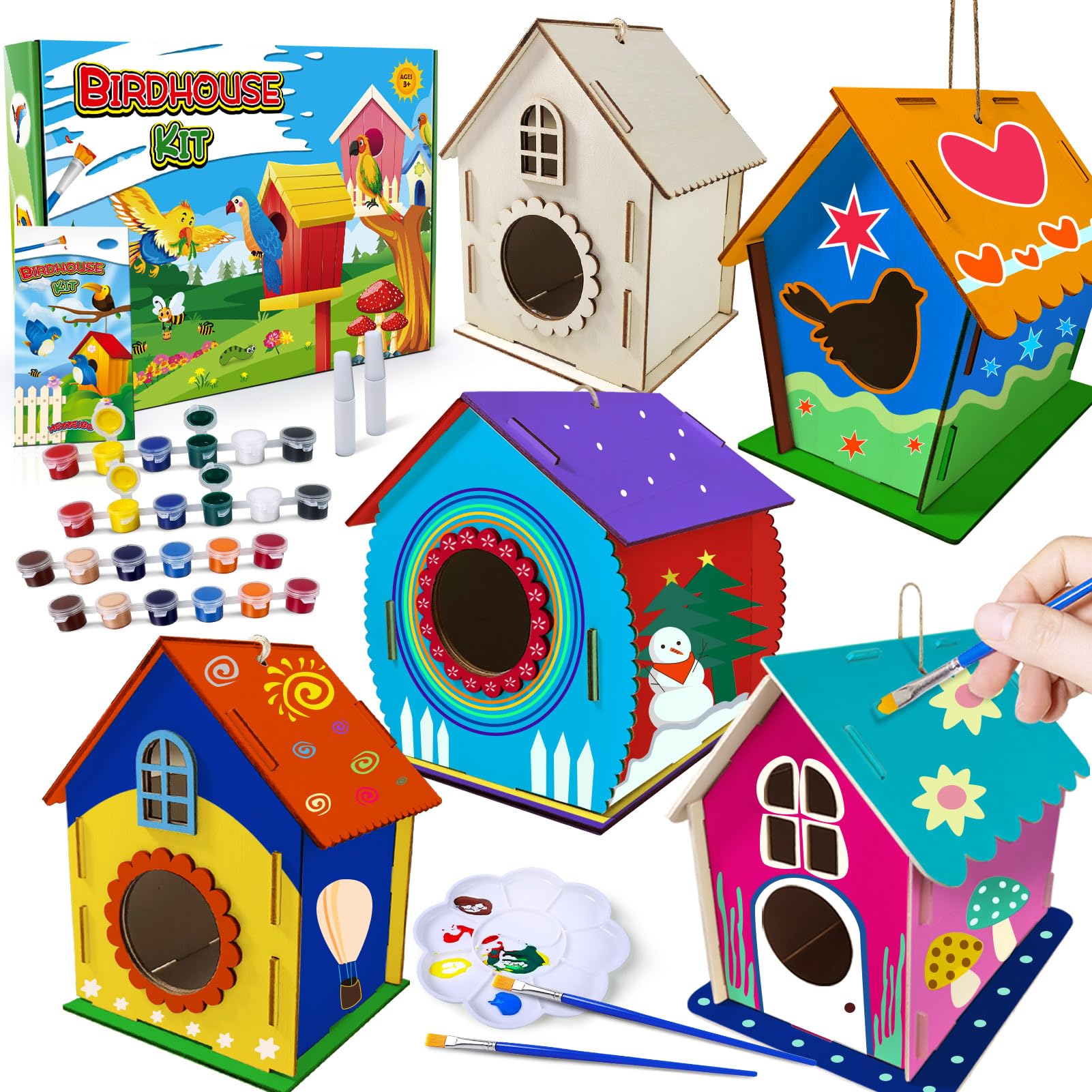 Kits To Build Bird House LotFancy DIY Craft Wood Sets Paintable