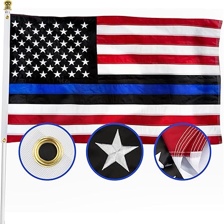 Amazon.com : G128 Blue Lives Matter Flag | 3x5 Ft | ToughWeave Series ...
