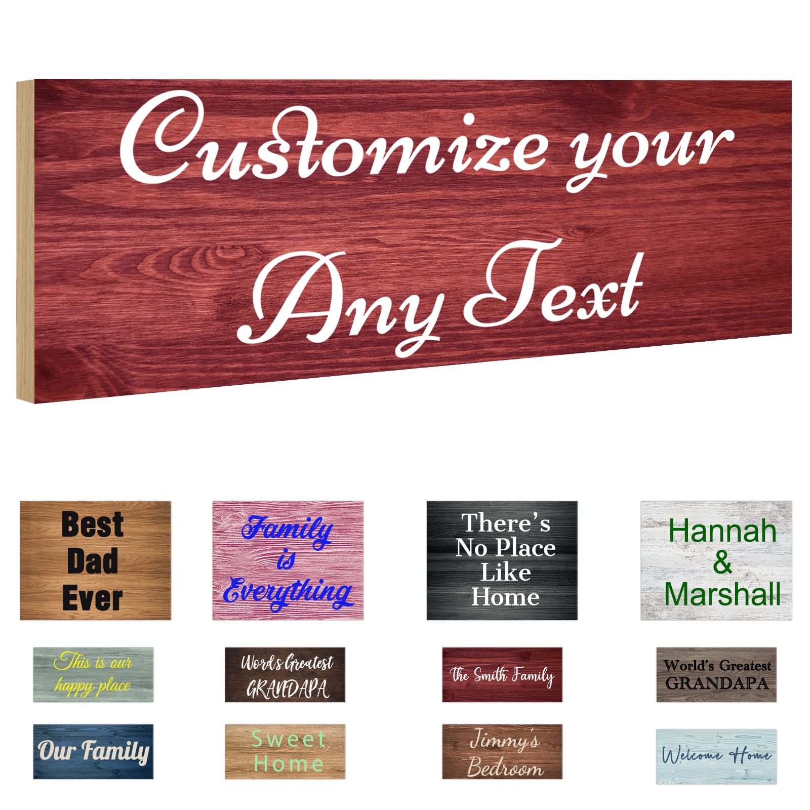 Amazon.com : Custom Sign Personalized Wooden Signs for Home Customized ...