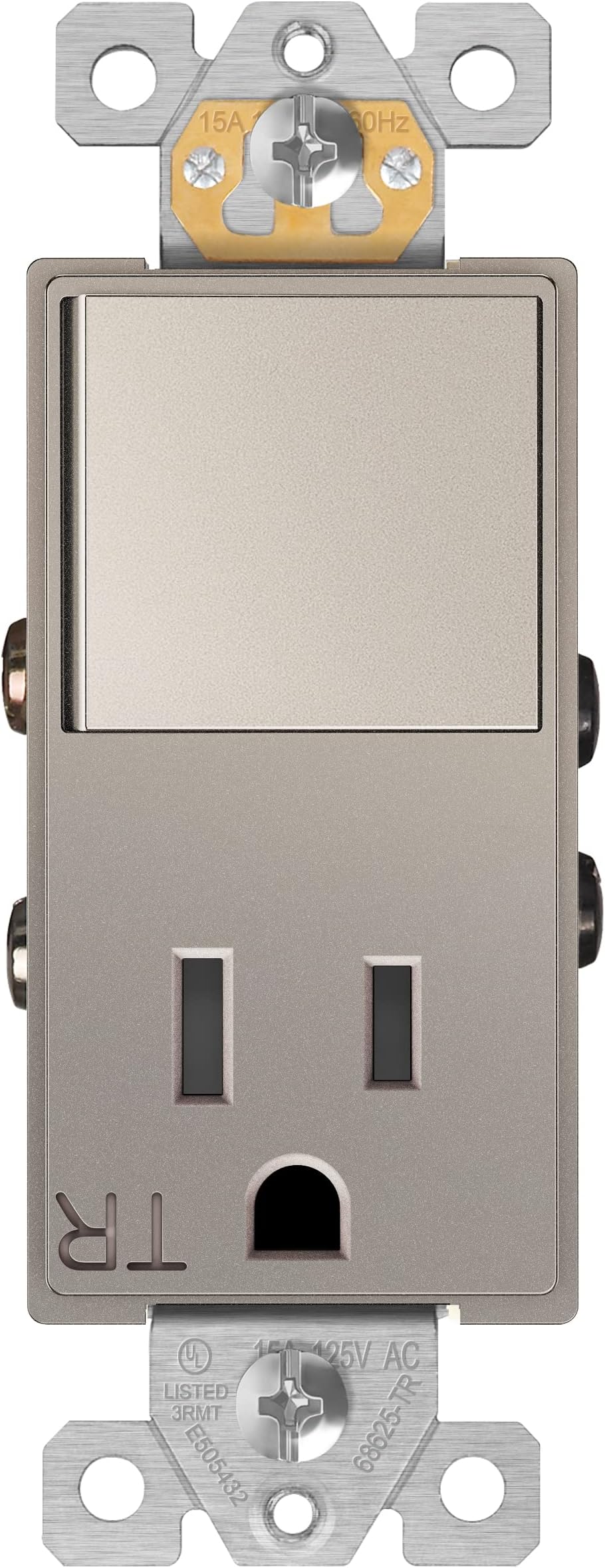 EATON Wiring TR7730W 15-Amp 3-Wire TR Receptacle 120-Volt Decorator ...