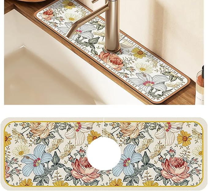 2023 New Fantasy Style Faucet Draining Mat - Kitchen Sink Splash Guard ...