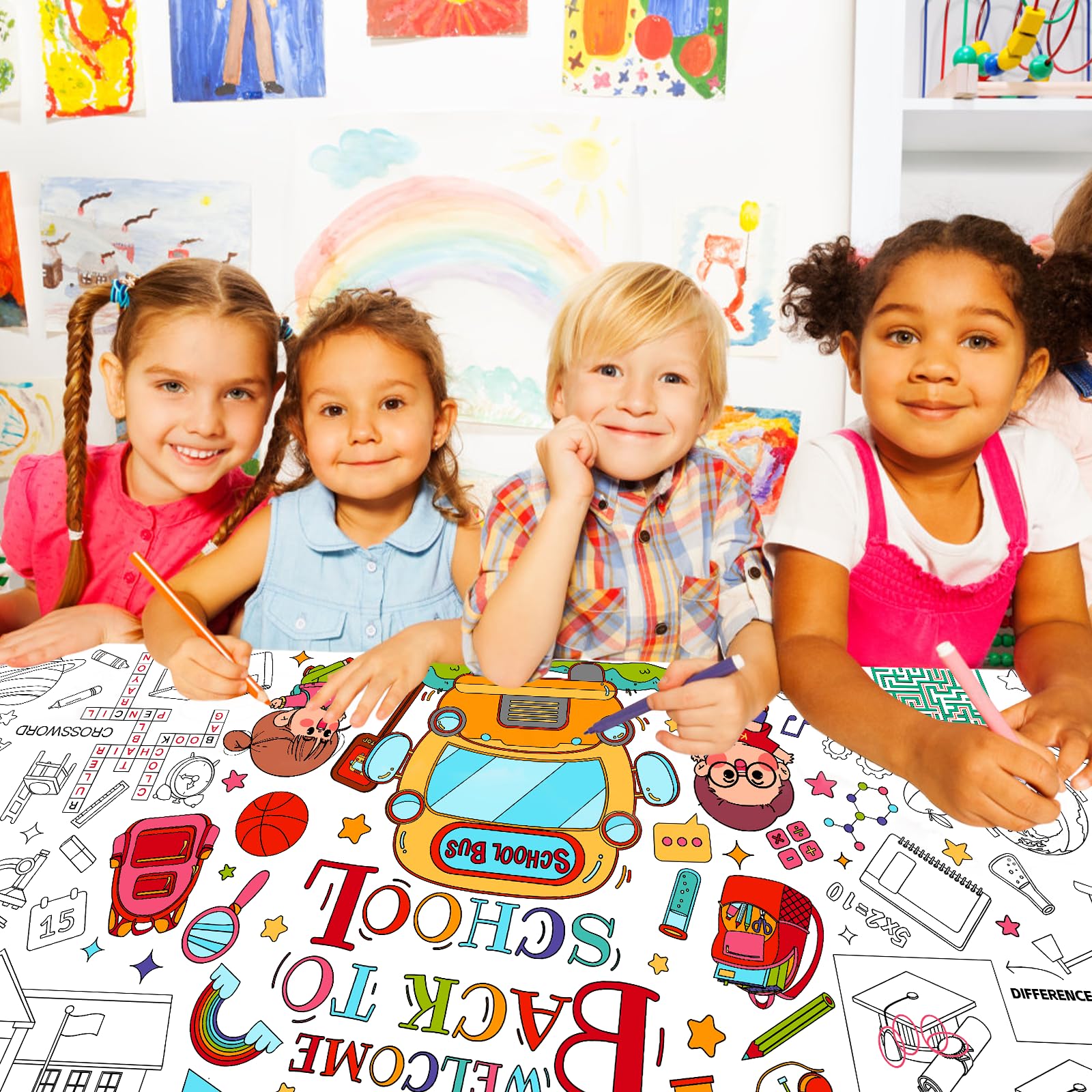 Snapklik.com : Back To School Giant Coloring Poster, Large Welcome Back ...