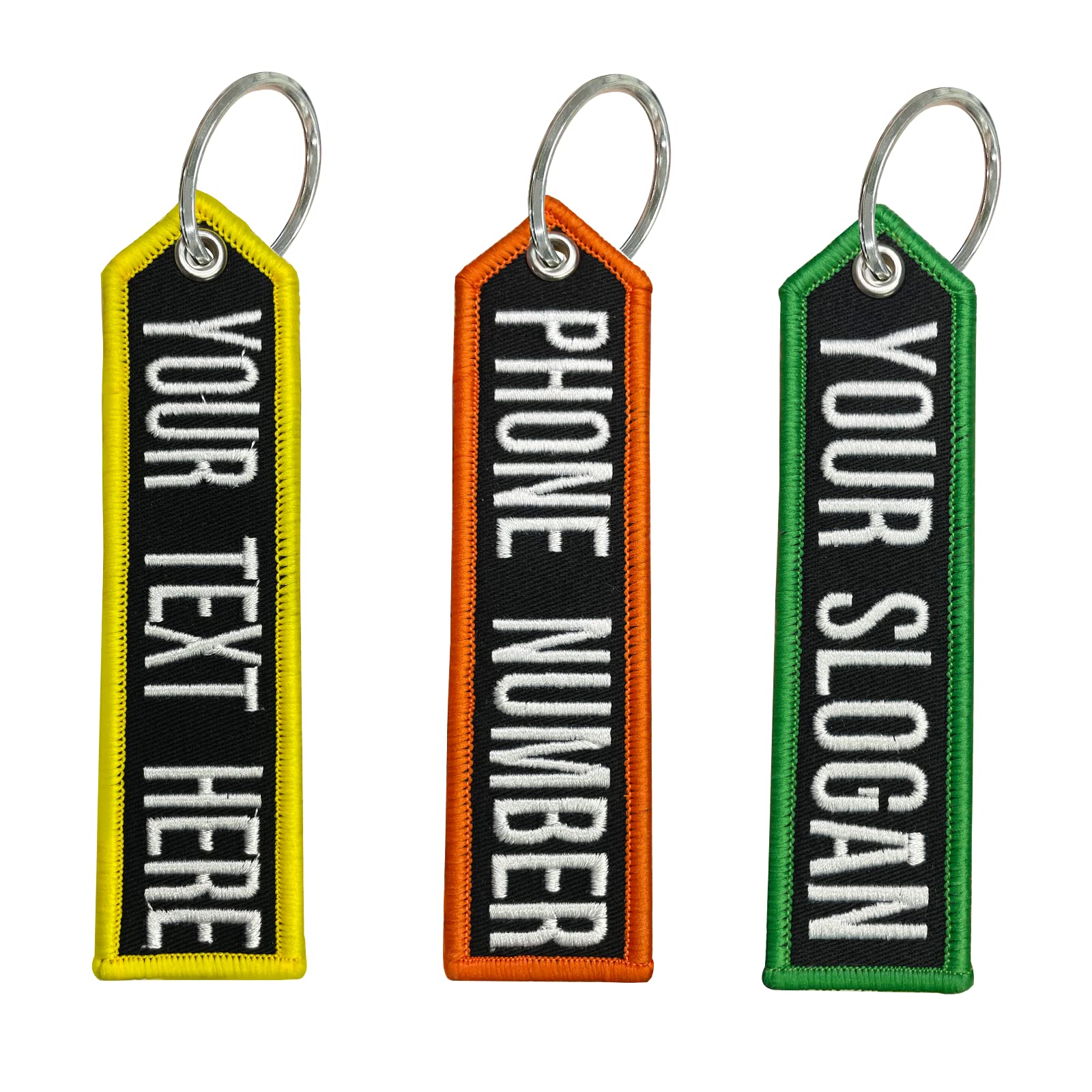 Graceful life keychains,Customize Keychain,Embroidery keyring for ...