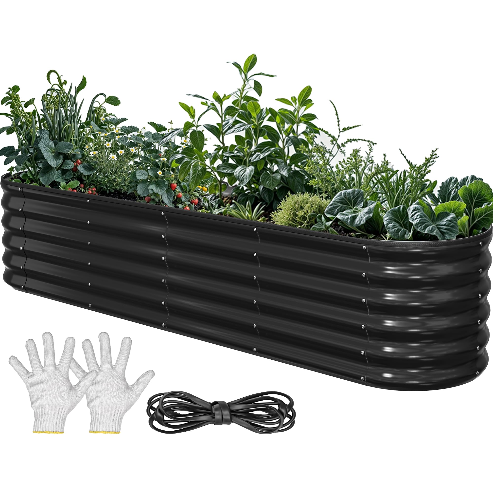 Amazon.com: YITAHOME 17" Tall 9 in 1 Large Raised Garden Bed Kit, 8x2x1 ...