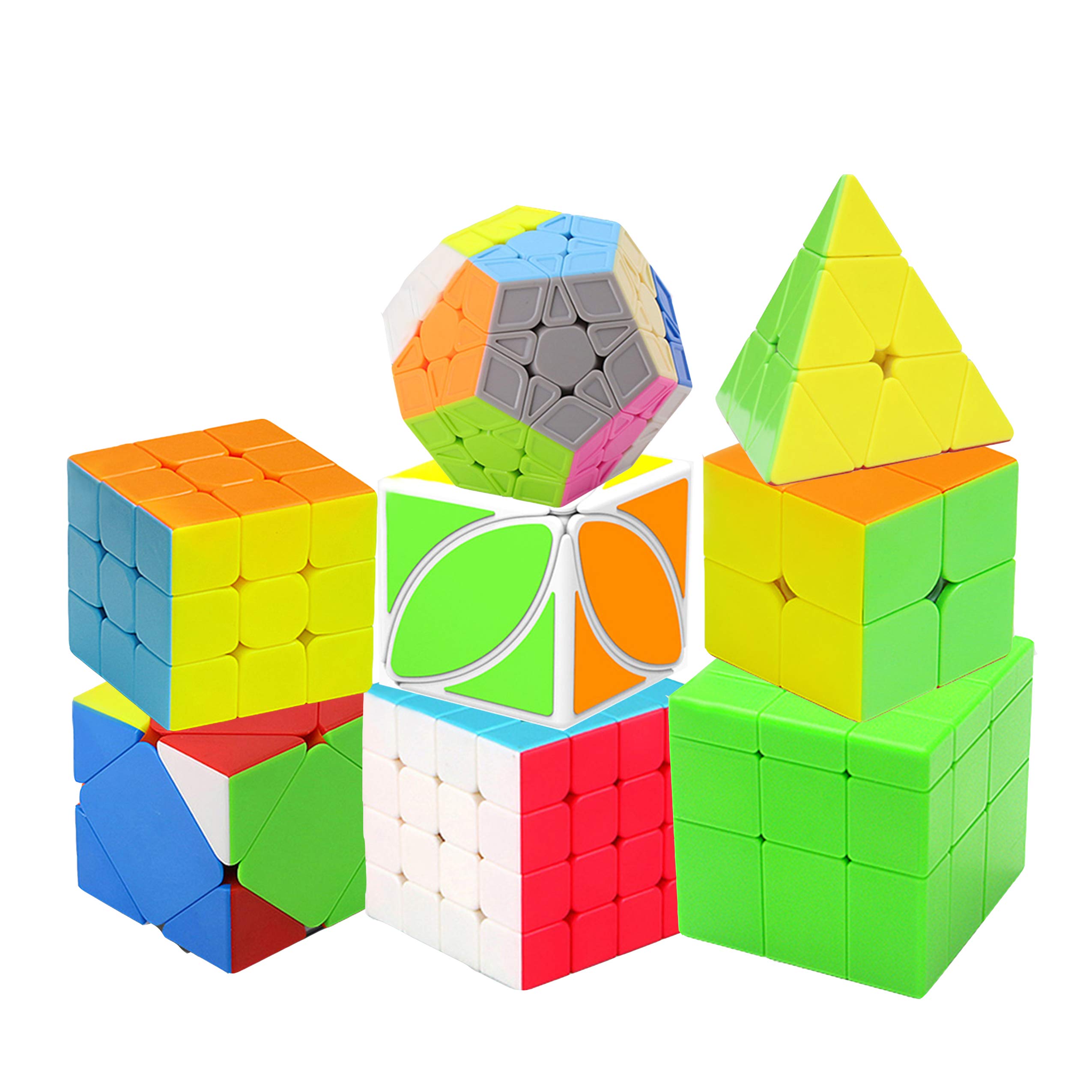 Hjxdtech Speed Cube Set 2x2 3x3 4x4 Pyramid Cube Megaminx | Desertcart ...