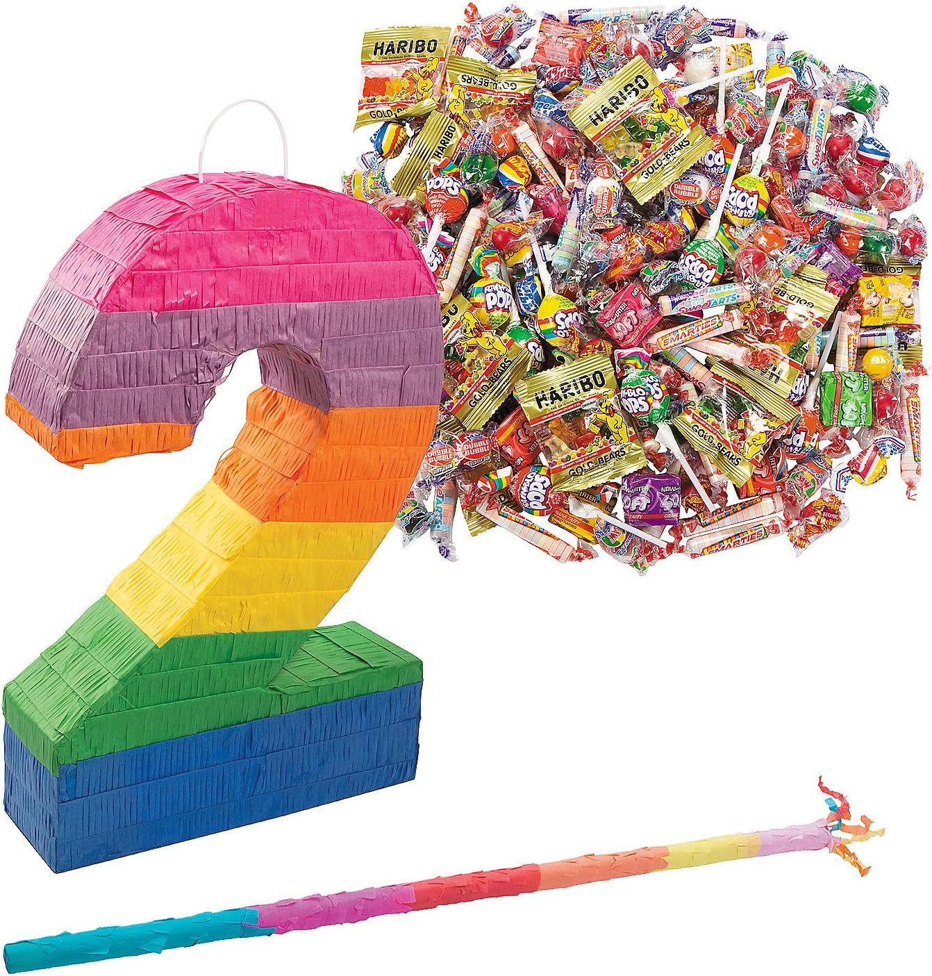 Amazon.com: Number 2-Shaped Piñata Kit – 208 Pieces : Toys & Games