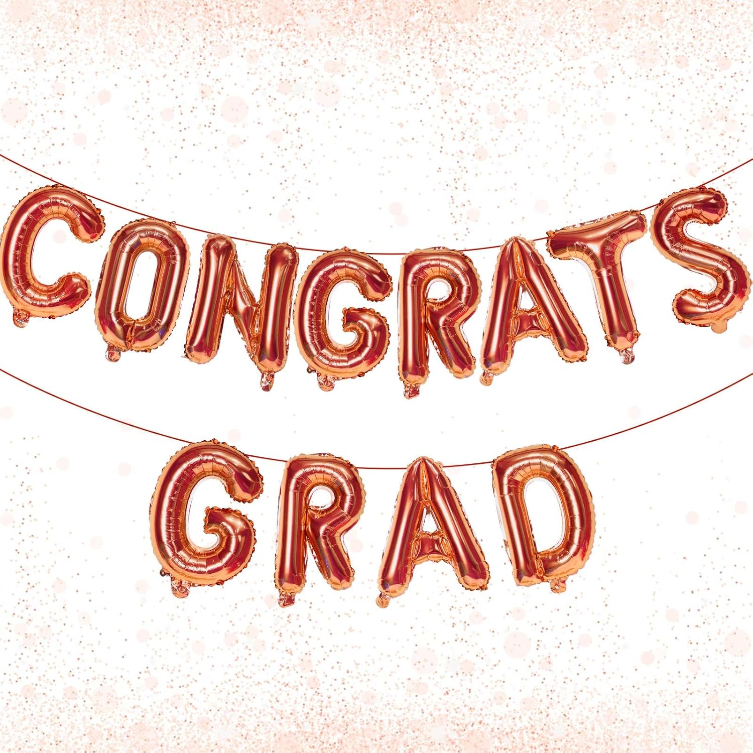 Amazon.com: KALOR 16 Inch Orange Congrats Grad Banner Balloons, Orange ...