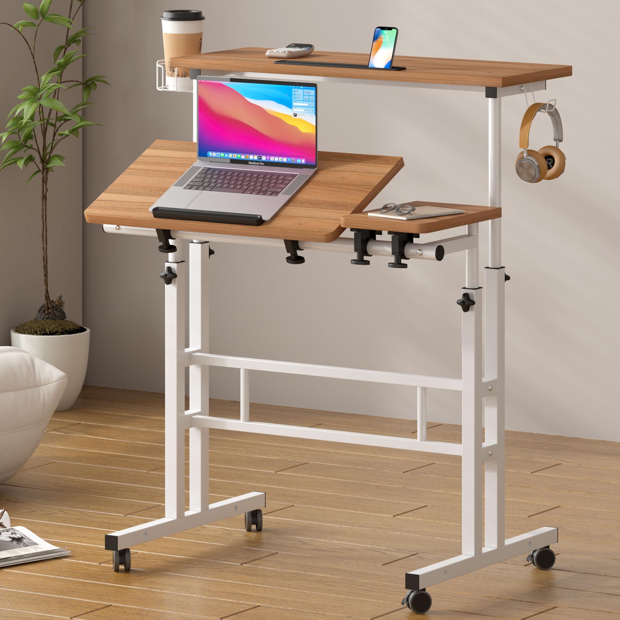 Snapklik.com : SogesHome 31.5 Inch Mobile Standing Desk Adjustable ...