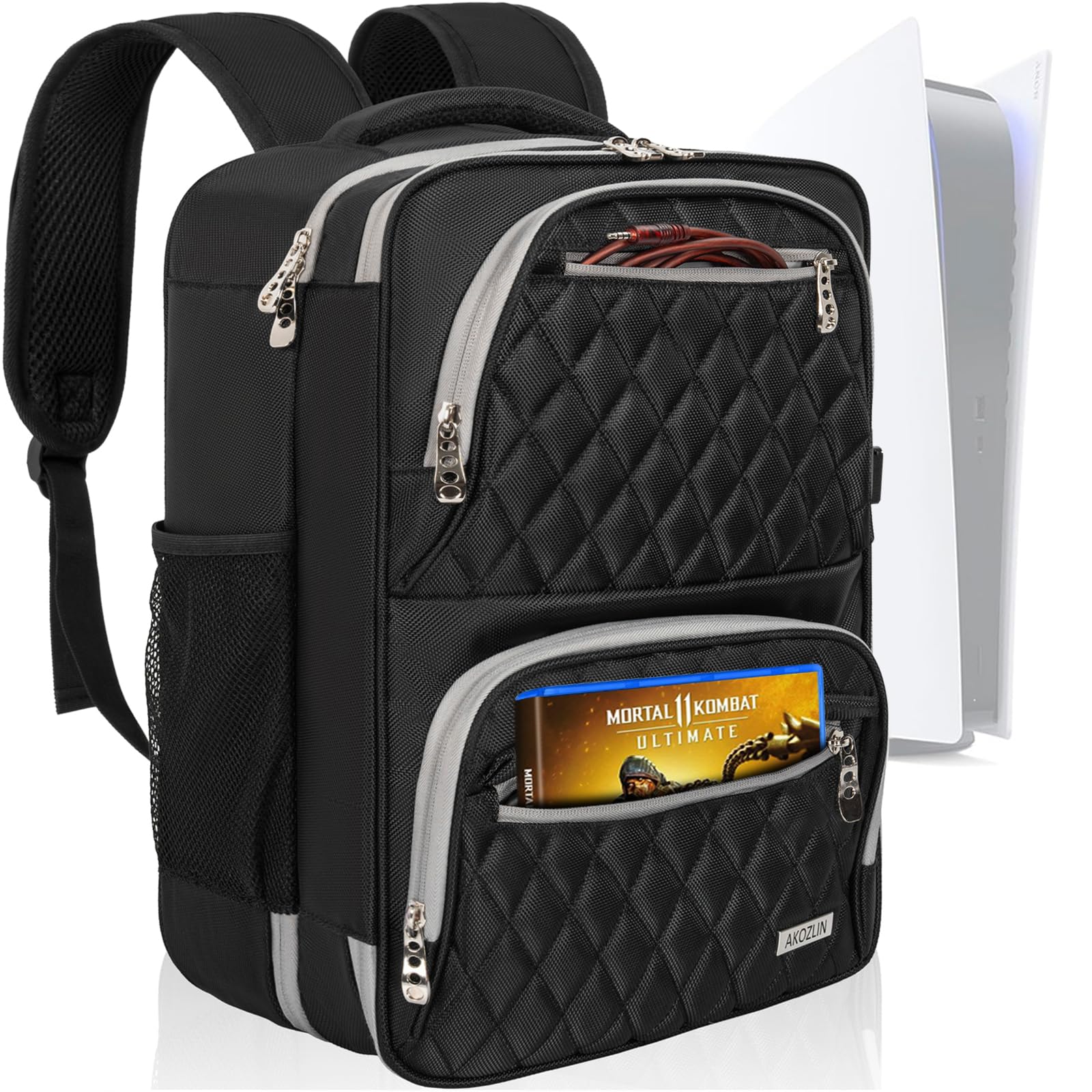 Amazon.com: AKOZLIN Travel Gaming Console Backpack Compatible with Play ...