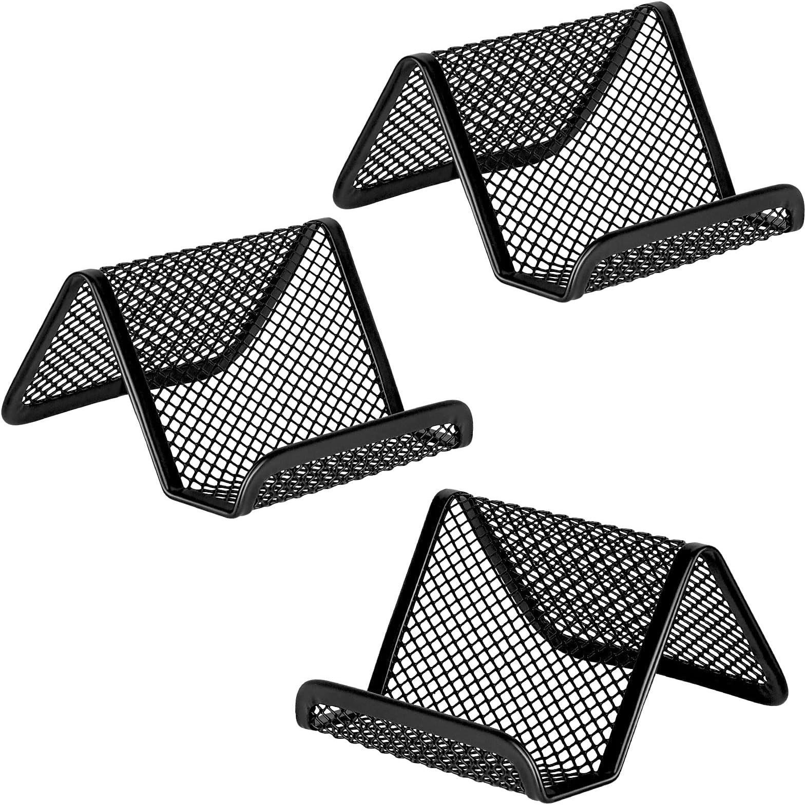 Amazon.com : Universal Mesh Metal Business Card Holder, Holds 50 2.25 X ...