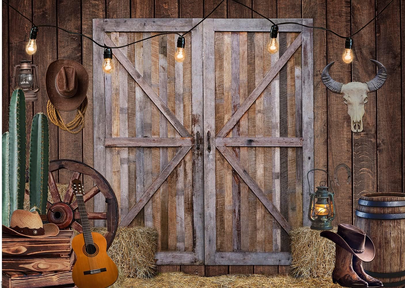 Amazon.com : Dudaacvt 7x5FT Western Cowboy Backdrop Western Party ...