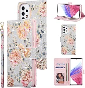 Amazon.com: UEEBAI Wallet Case for Samsung Galaxy A52 4G/5G A52S 5G, PU Leather Phone Case ...