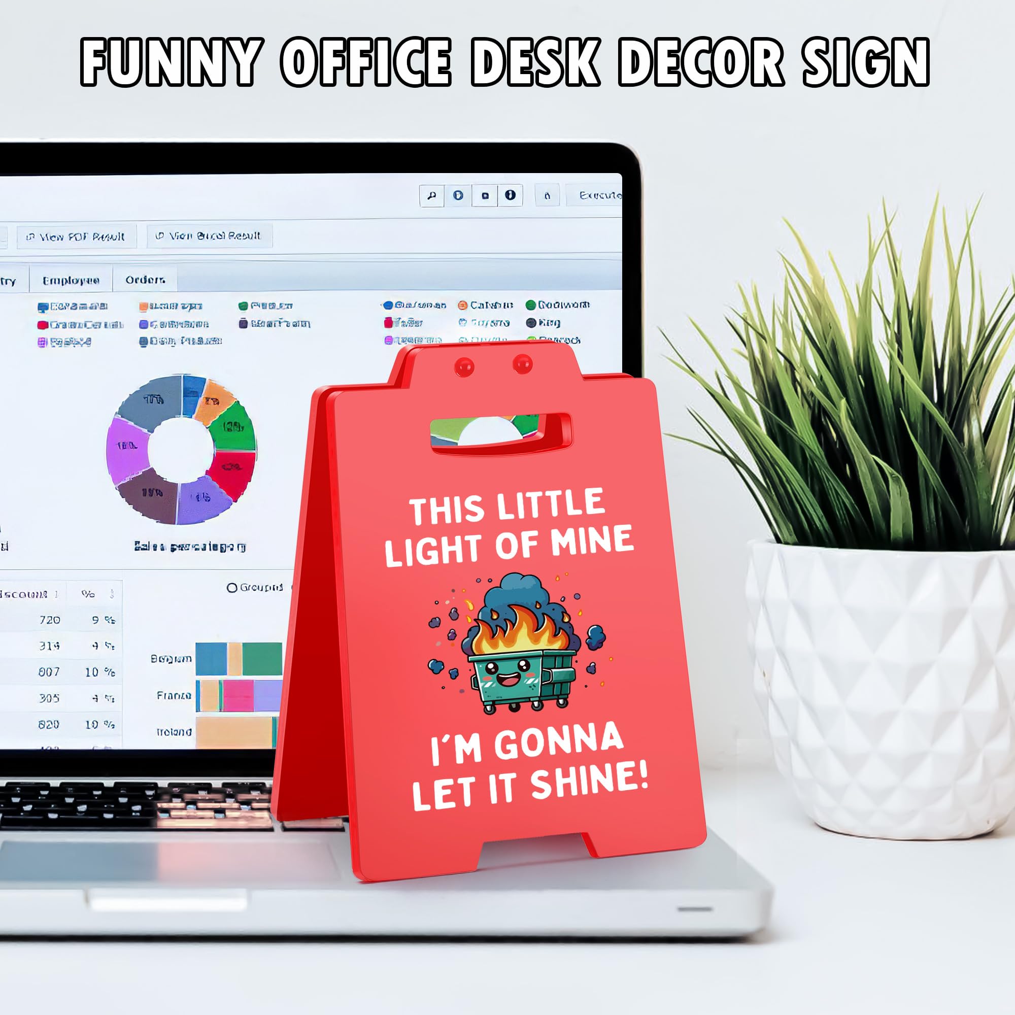 Snapklik.com : Funny Dumpster Fire Desk Accessories Sign Christmas ...