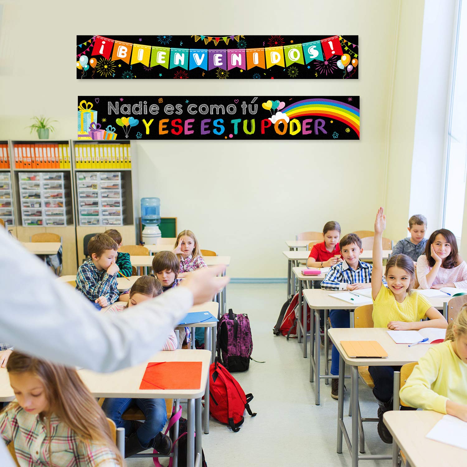 2 Pieces Bienvenidos Sign Spanish Welcome Banner Spanish Banner ...