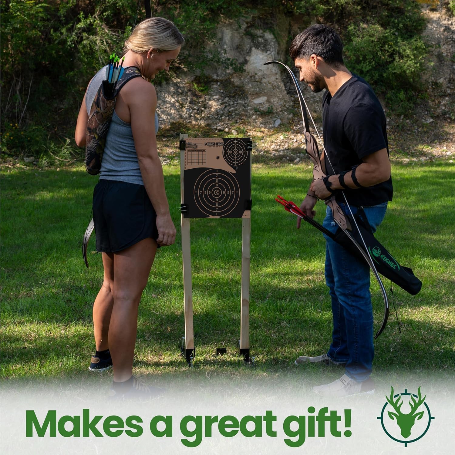 Snapklik.com : KESHES Target Stand Base - Adjustable Archery Target ...