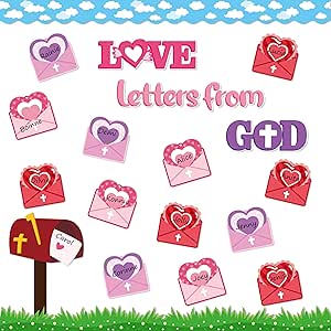 Amazon.com : BeYumi 87Pcs Valentine's Day Love Letters from God Cutouts ...