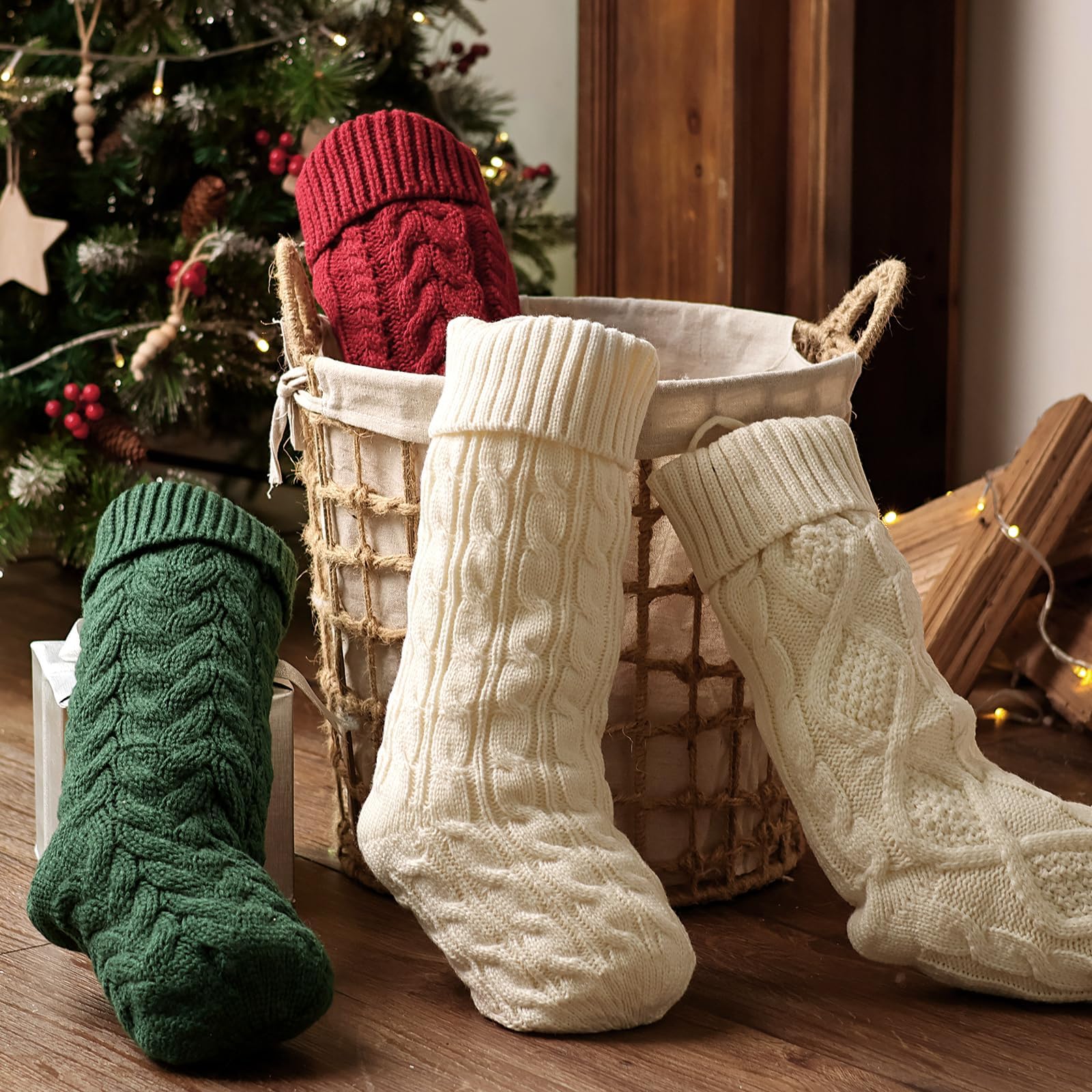 Free Knitting Pattern Cabled Christmas Stocking Cable Crochet
