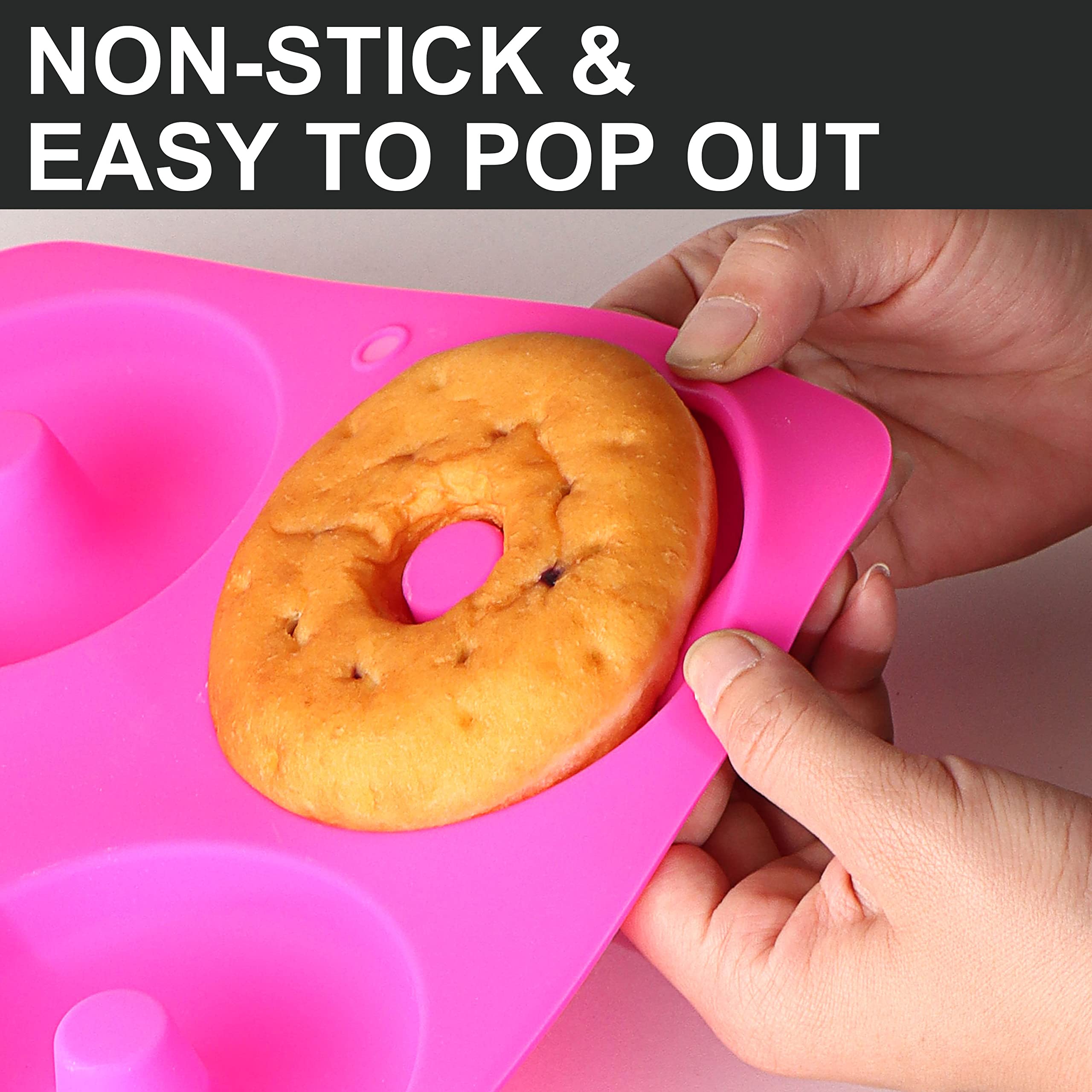 Snapklik.com : Anaeat Full Size Donut Baking Pans 3 Pack, Big Size 4 ...
