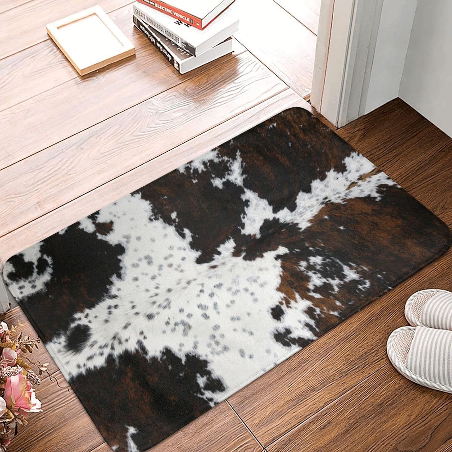 Amazon.com: Western Cowhide Cow Print Bath Mats for Bathroom, Soft ...
