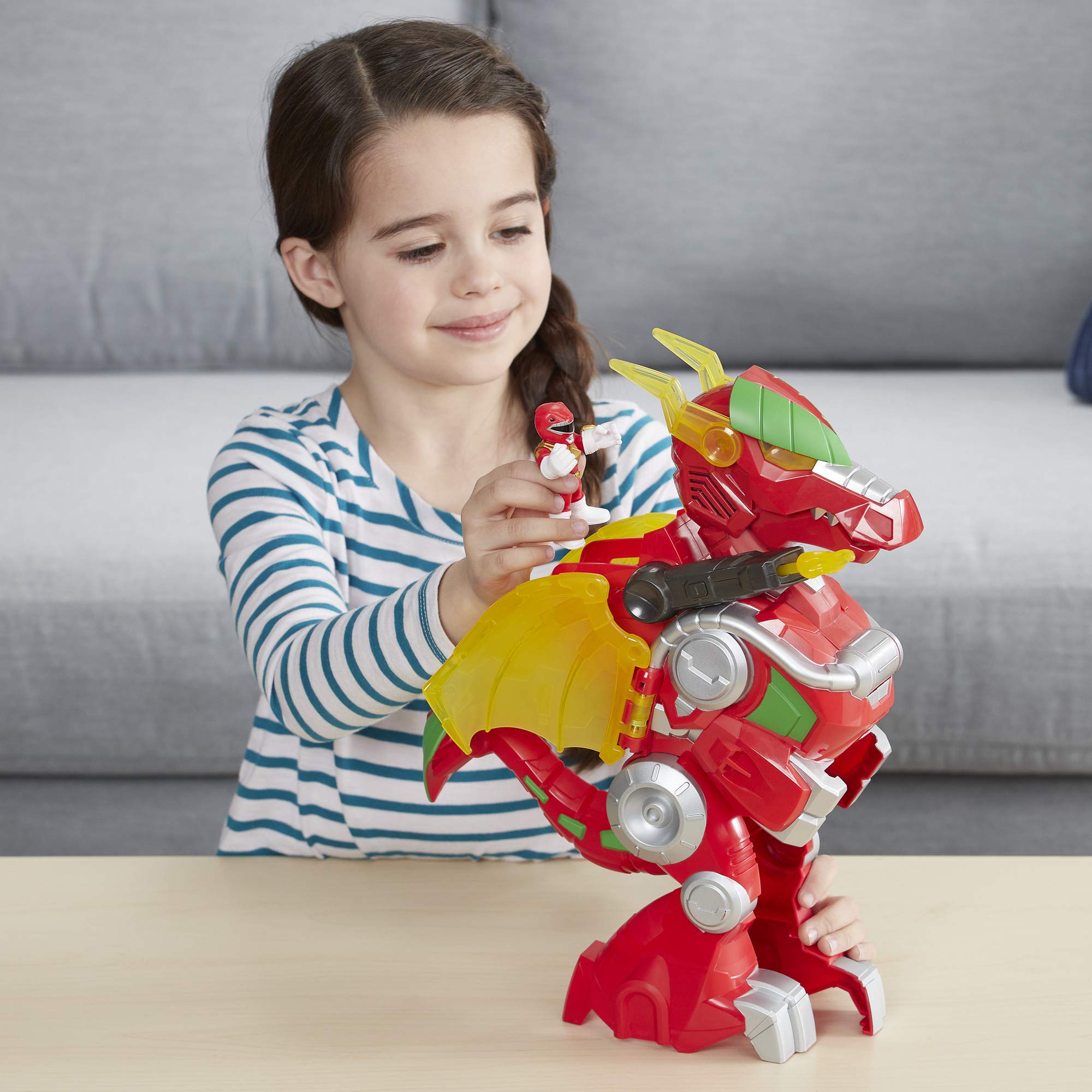 Buy Playskool Heroes Power Rangers Red Ranger & Dragon Thunderzord, 3 ...