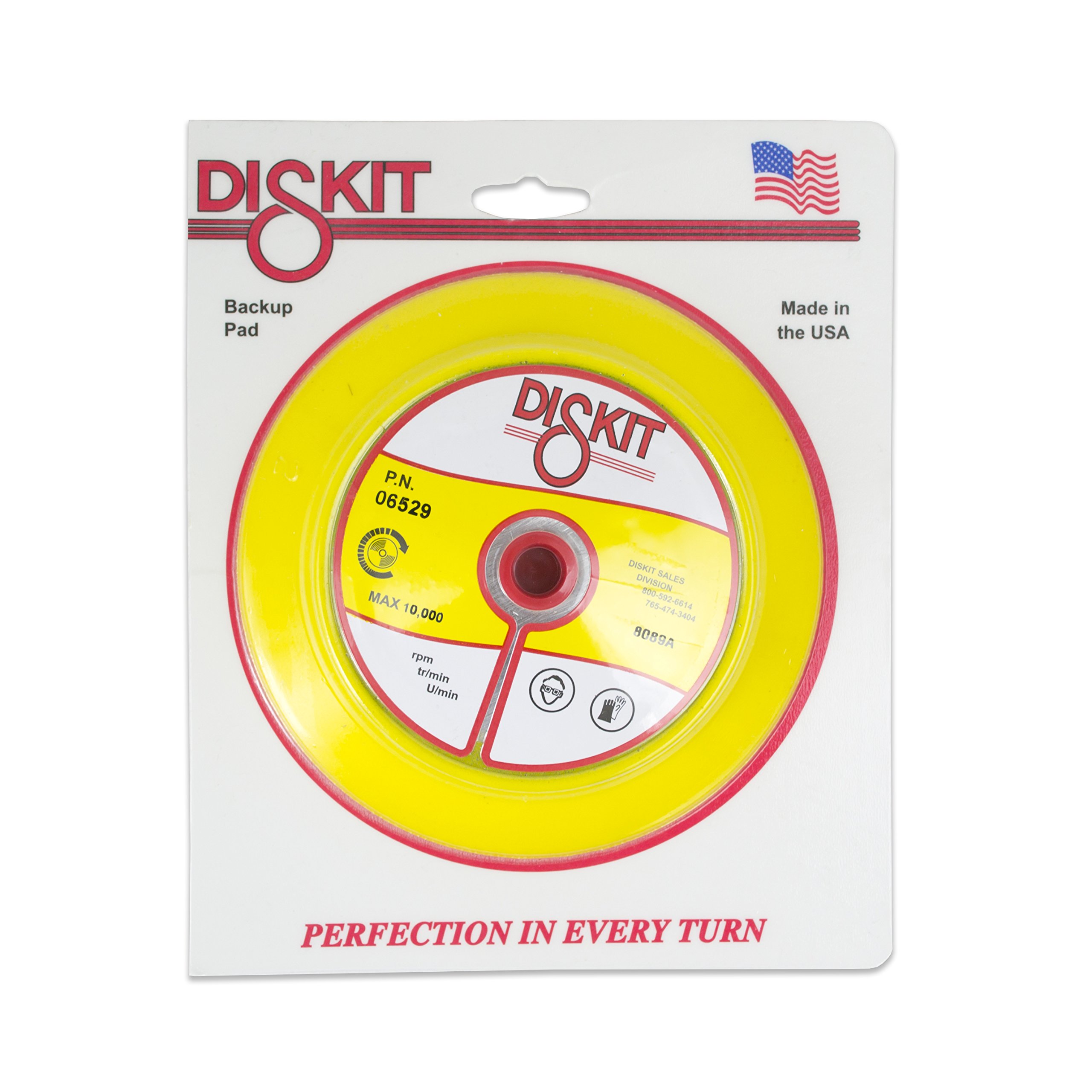 Diskit 6" Hook and Loop Sanding Backup Pad - 5/8"-11 Threads (06529 ...