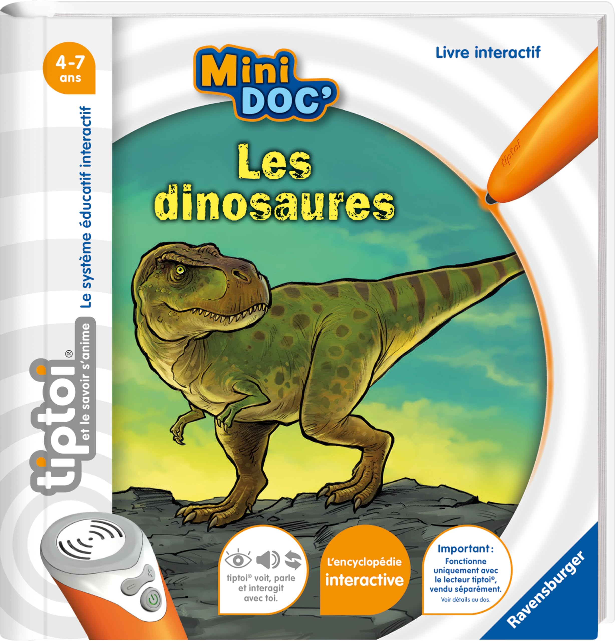 Ravensburger - tiptoi®- Livre interactif - Mini Doc' Les dinosaures ...