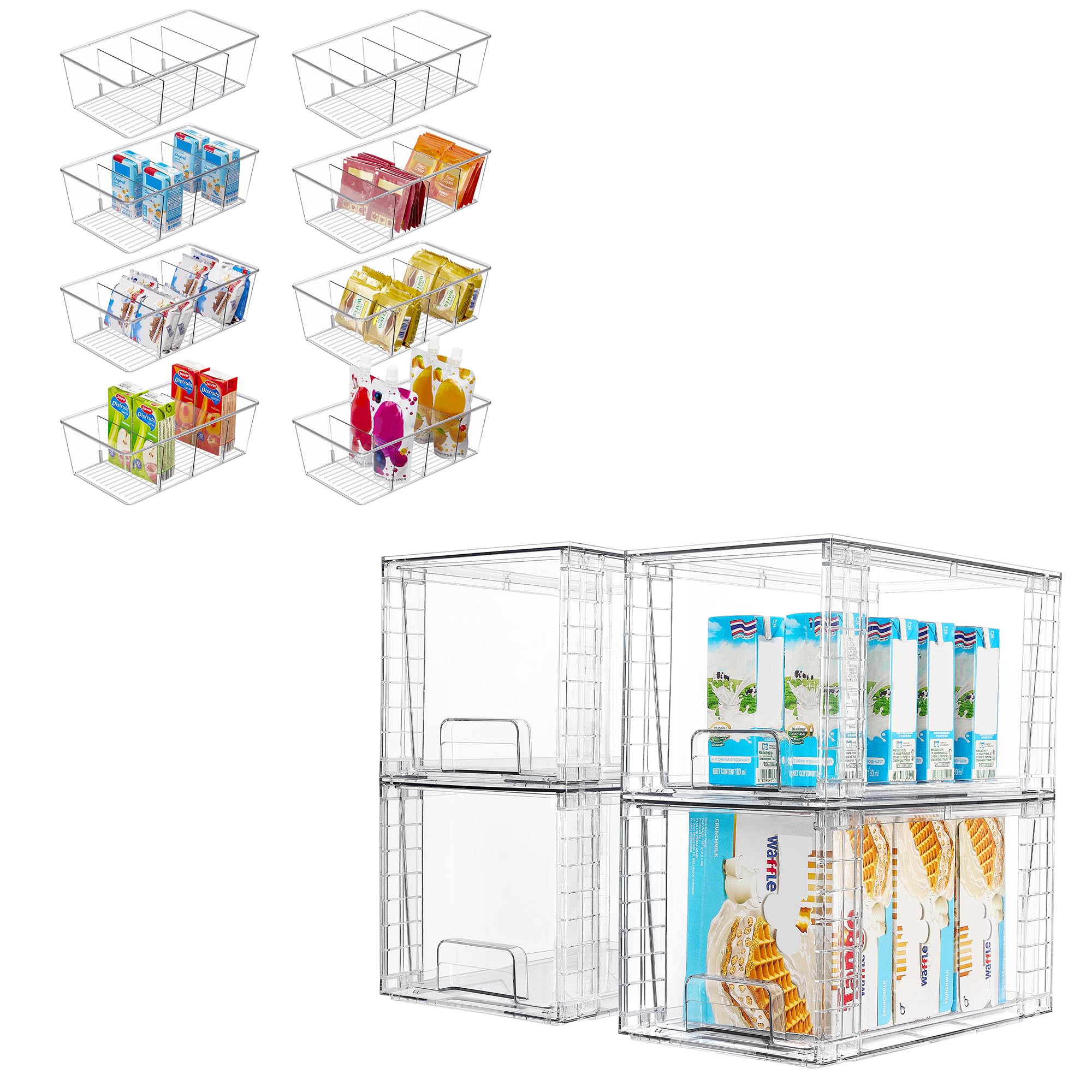 Amazon.com - Vtopmart 6 Pack Food Storage Organizer Bins and 4Pack ...