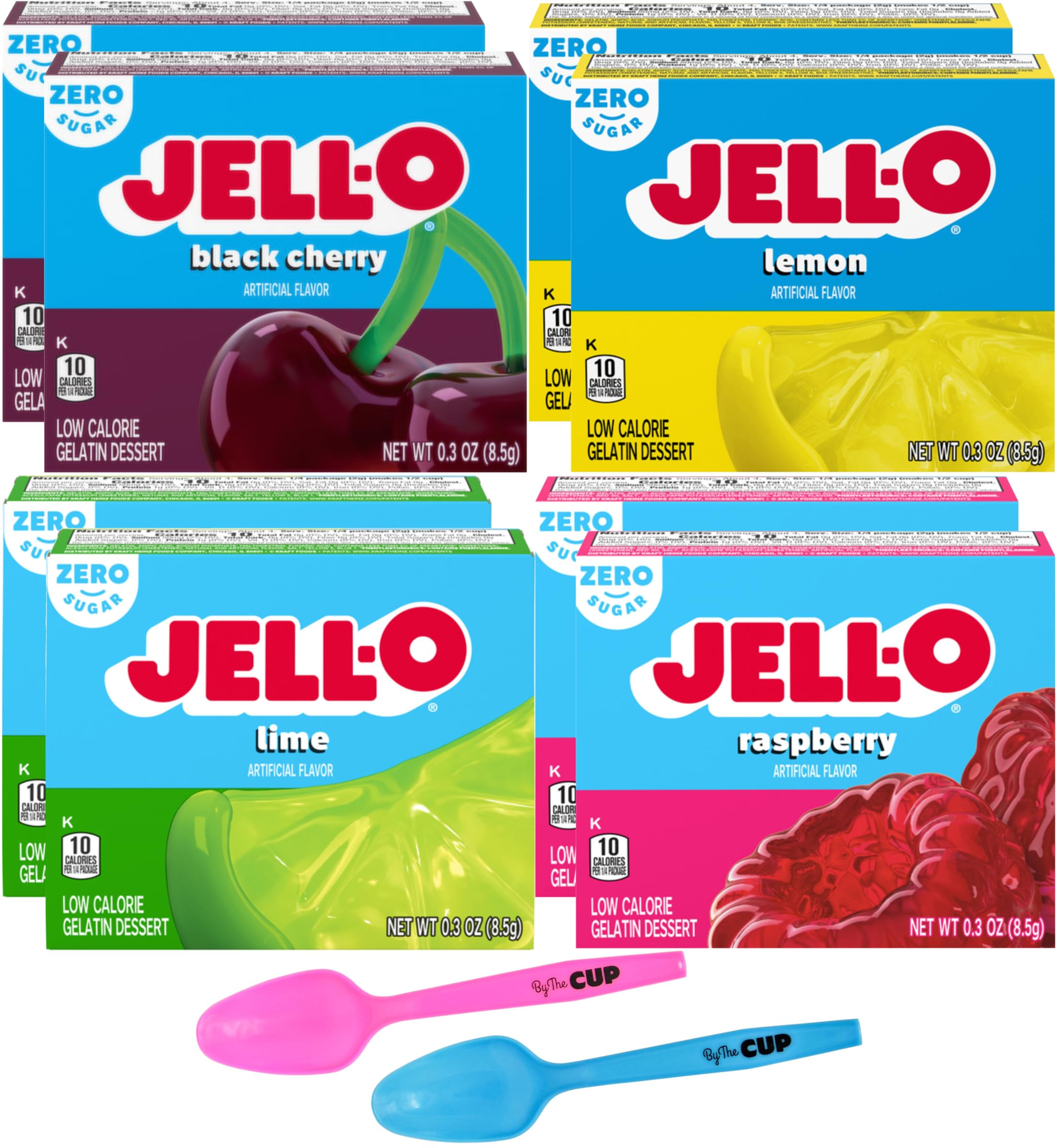 Amazon.com : Jell-O Sugar Free Gelatin Variety Pack, Raspberry, Lemon ...