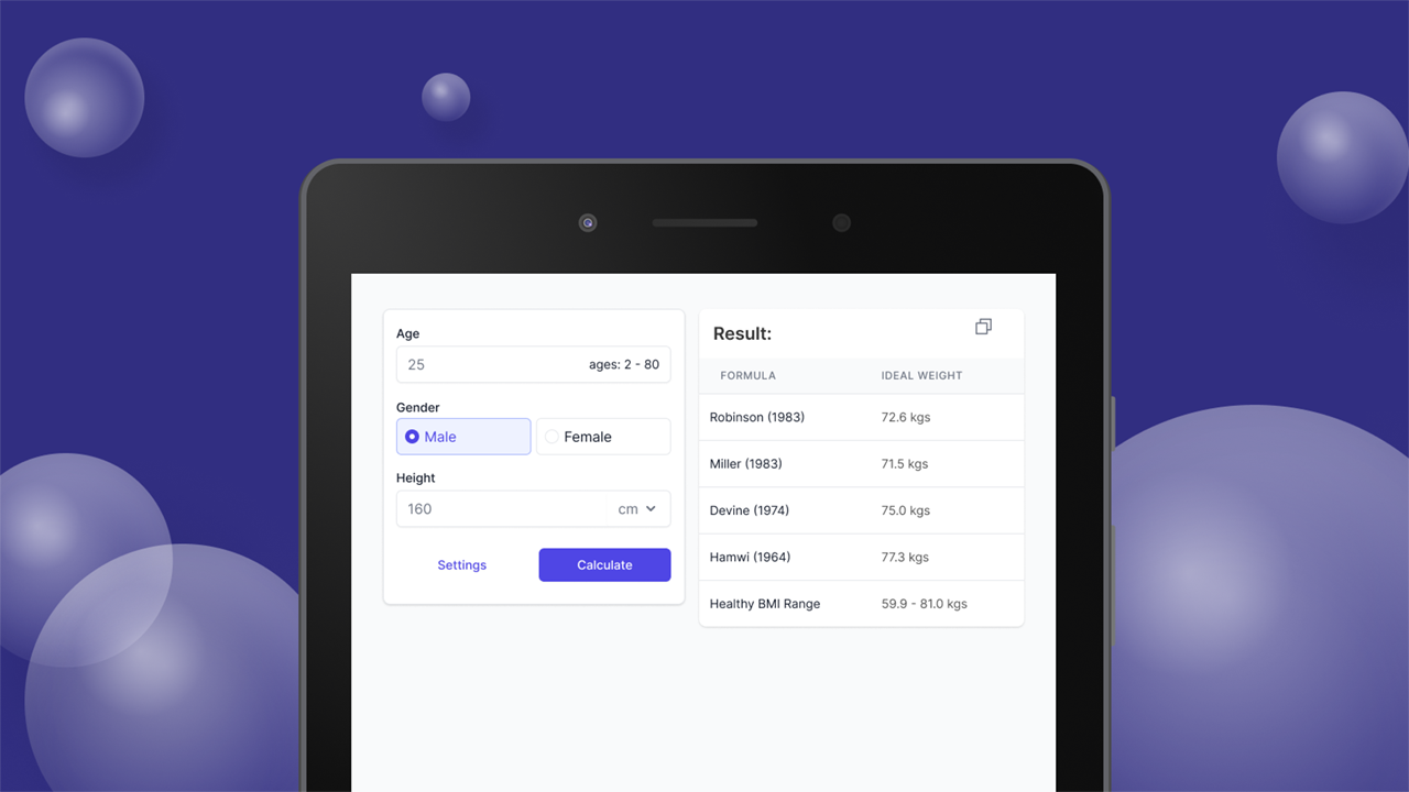 Ideal Weight Calculator - App on Amazon Appstore