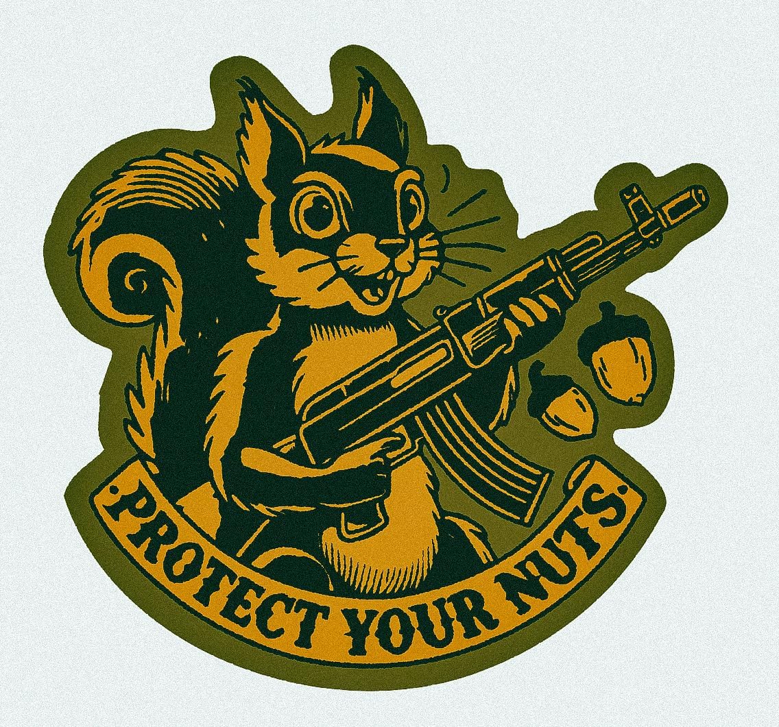 Amazon.com - Tactical Squirrel Vinyl Decal, Military Humor Sticker ...