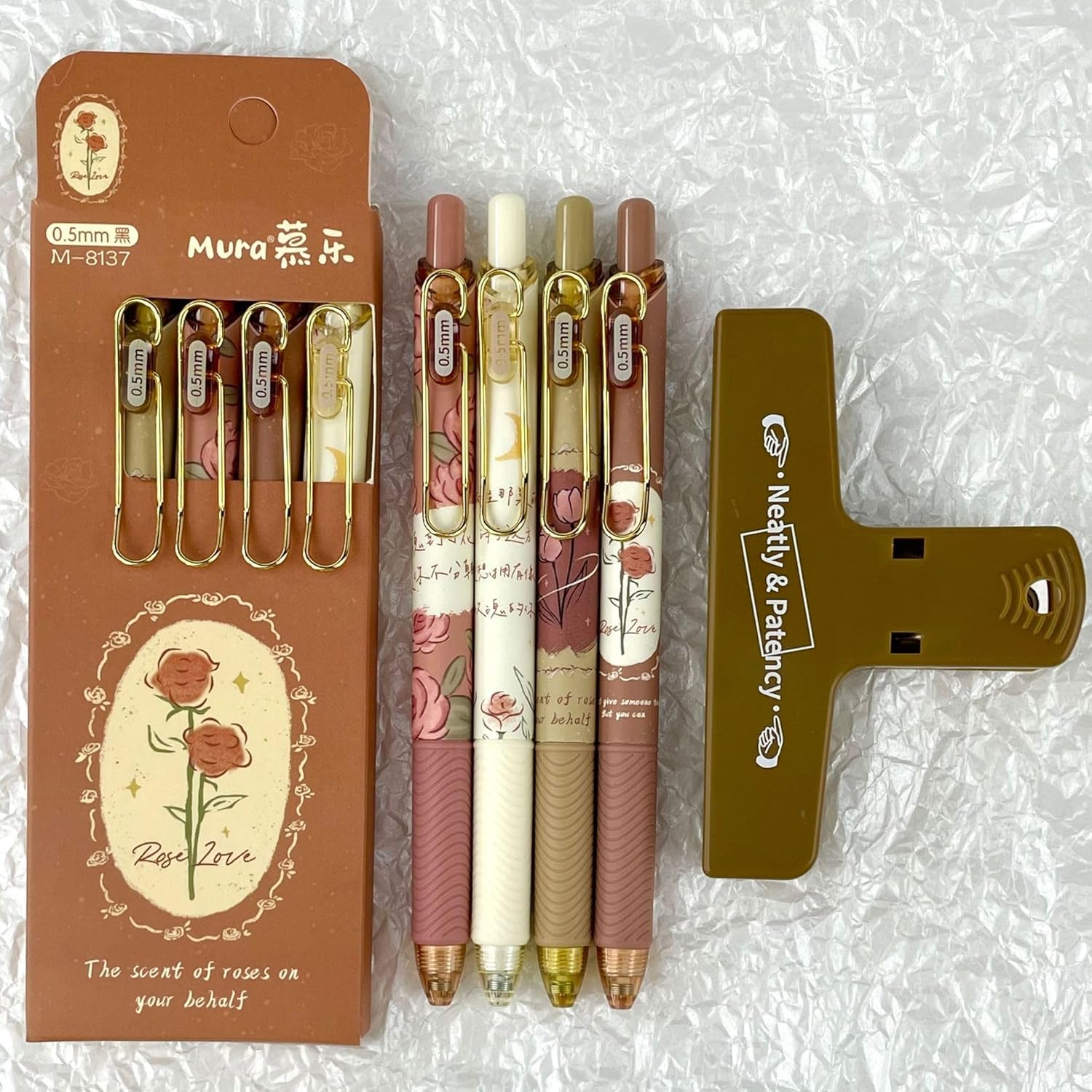 Amazon.com: 4PCS Gel Ink Pens 0.5mm Push Action Neutral Pen Small Fresh ...