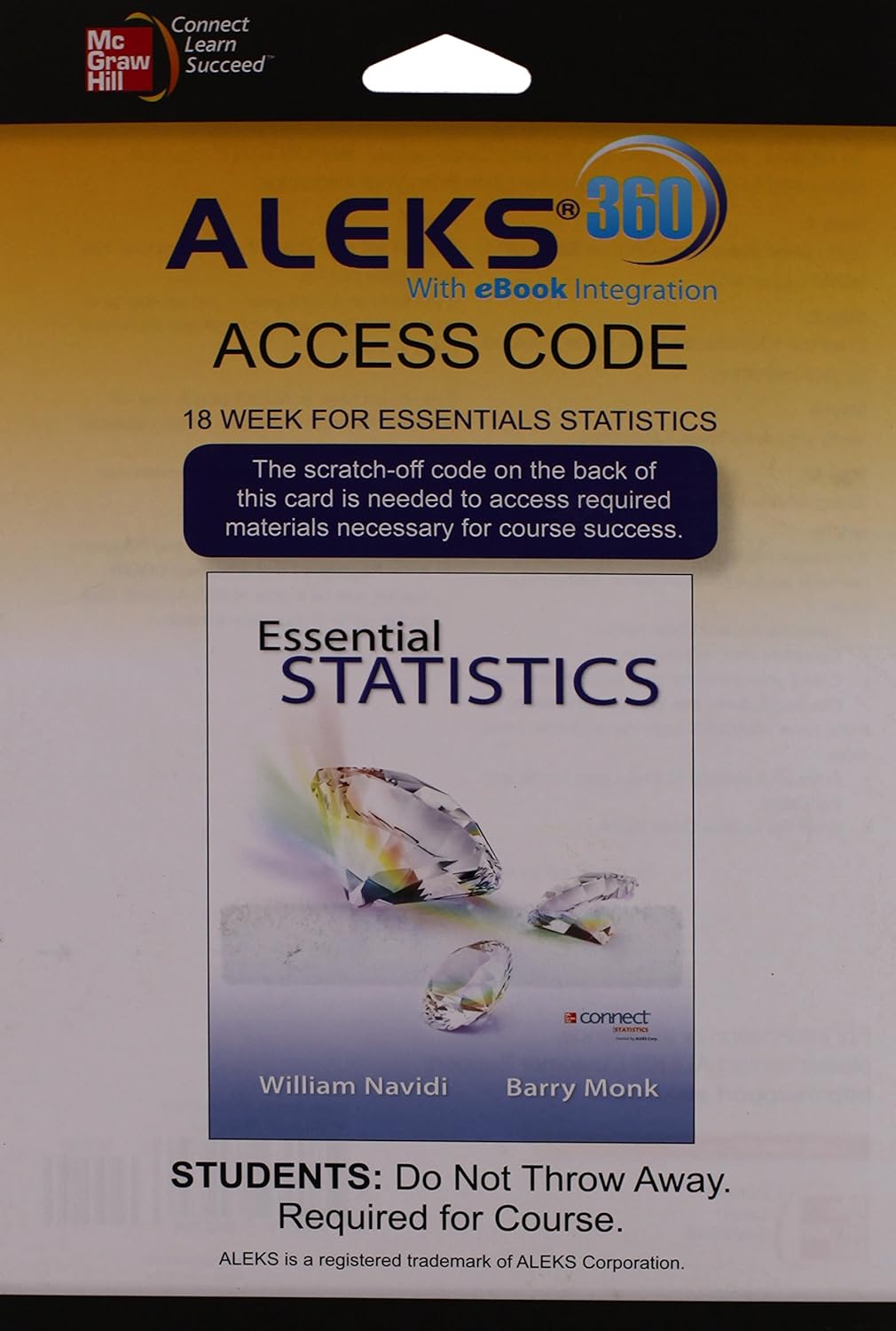 Amazon.com: ALEKS 360 Access Card (18 weeks) for Essential Statistics ...