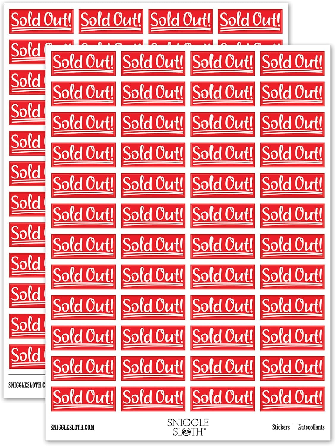 Amazon.com: Sold Out Double Underline Sticker Pack - Gloss Finish ...