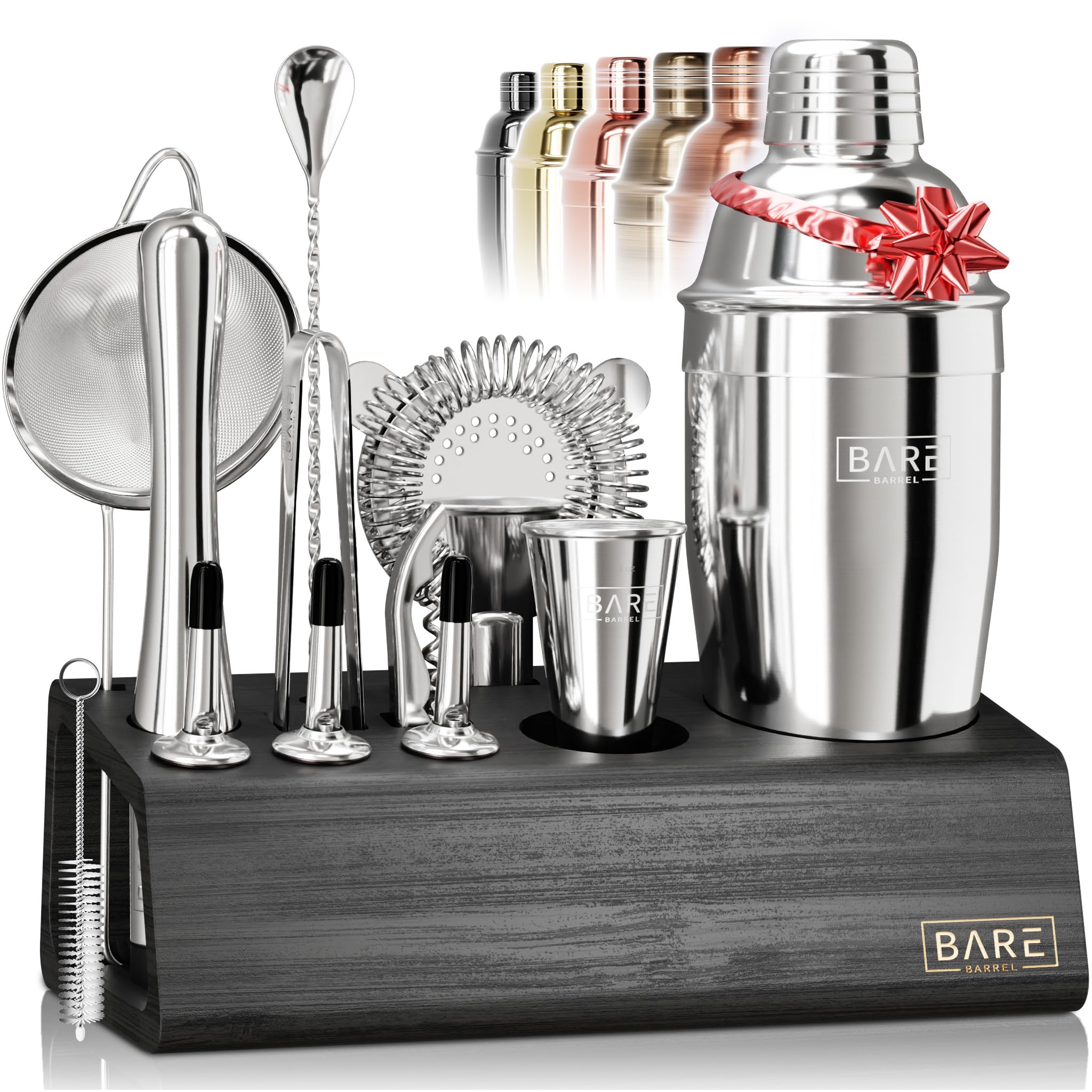 Amazon.com: BARE BARREL® Mixology Bartender Kit Bar Set | 14-Piece ...