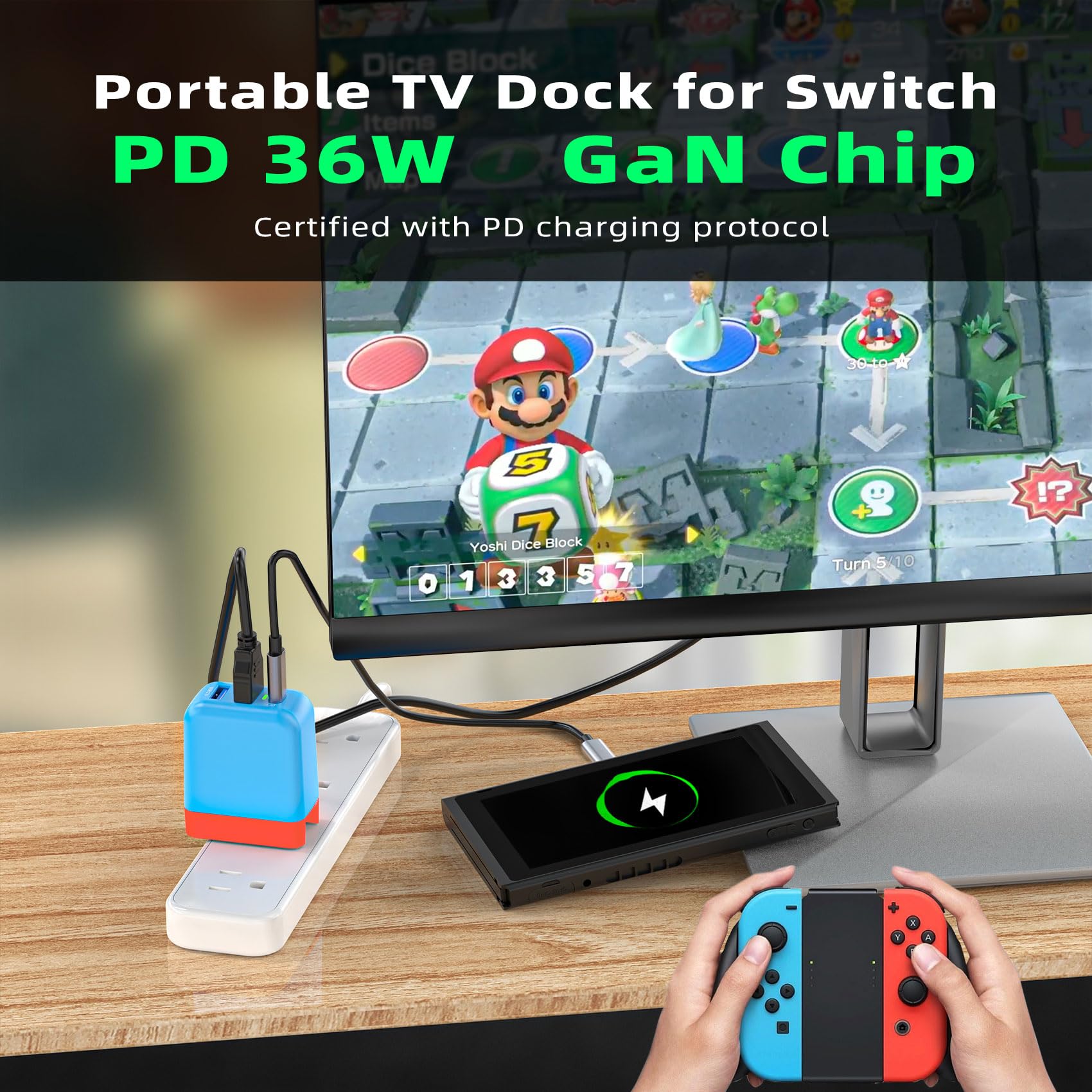 Snapklik.com : Mirabox Portable Switch Dock Charger For Nintendo Switch ...