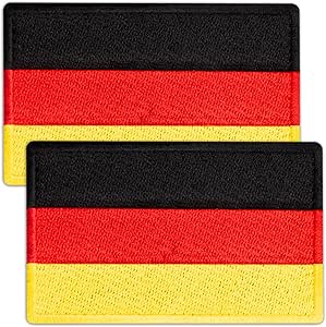 Amazon.com: Bluyellow 2Pcs German Flag Patch Set, Embroidered Germany Flag with Hook & Loop ...