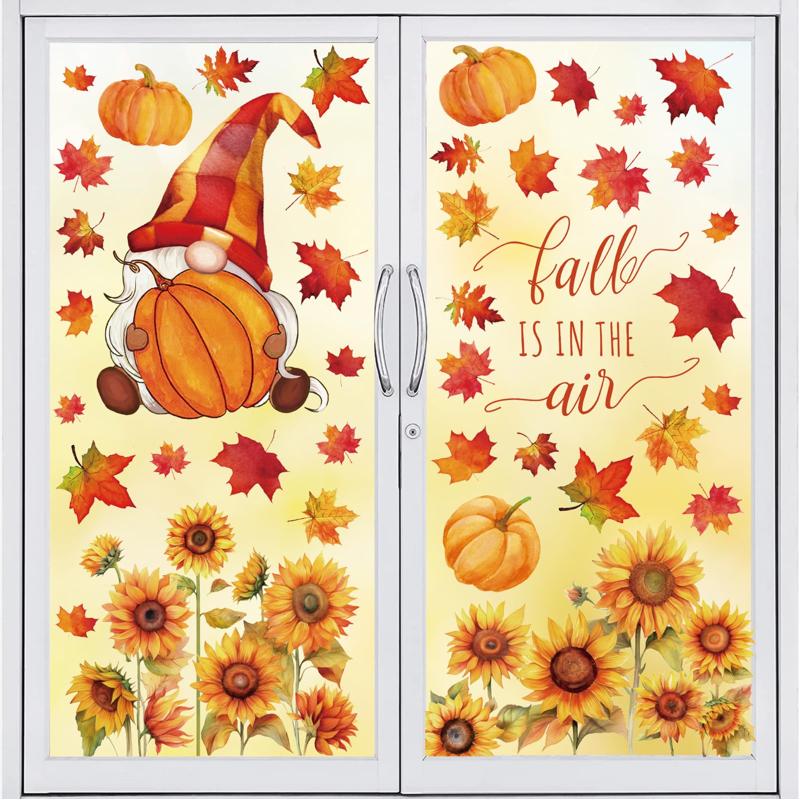 Fall Tree Whaline Hello - 6 Sheets Large Watercolor Maple Tree Decals ...